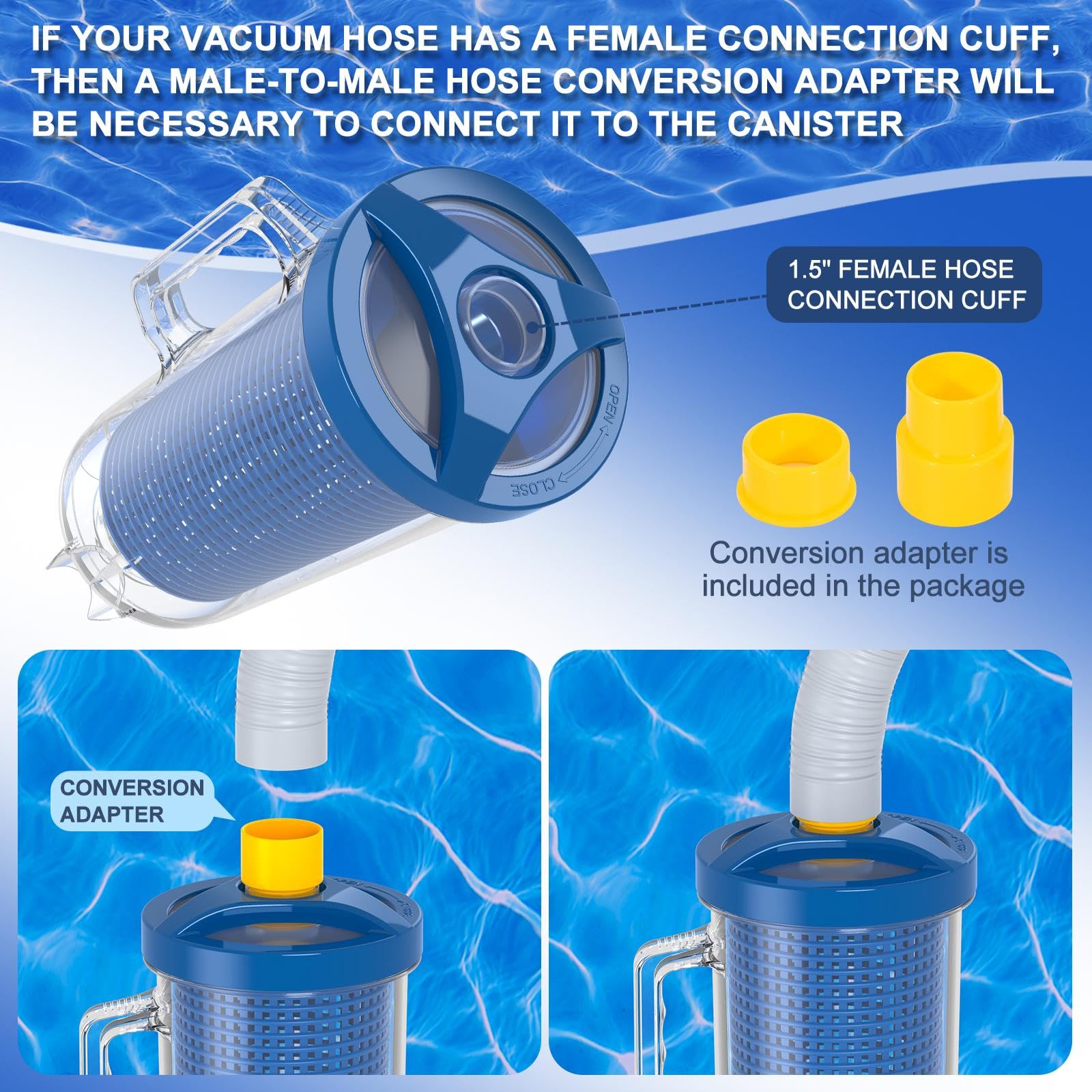 Snapklik.com : POOLAZA Pool Leaf Canister For Pool Vacuum, Professional ...