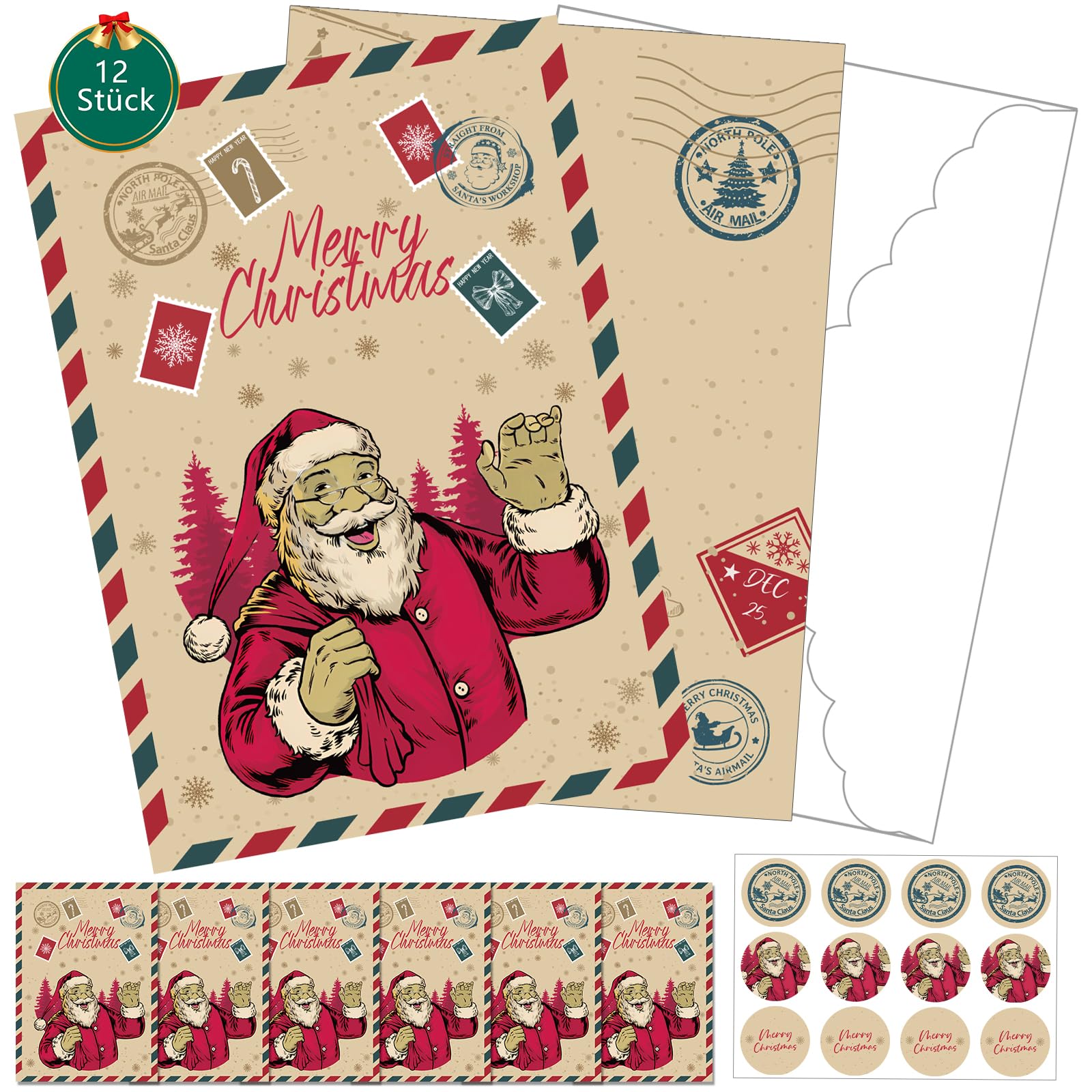 Simpatici Biglietti Di Auguri Di Buon Natale Cartolina ⭐ ⭐ Tanti