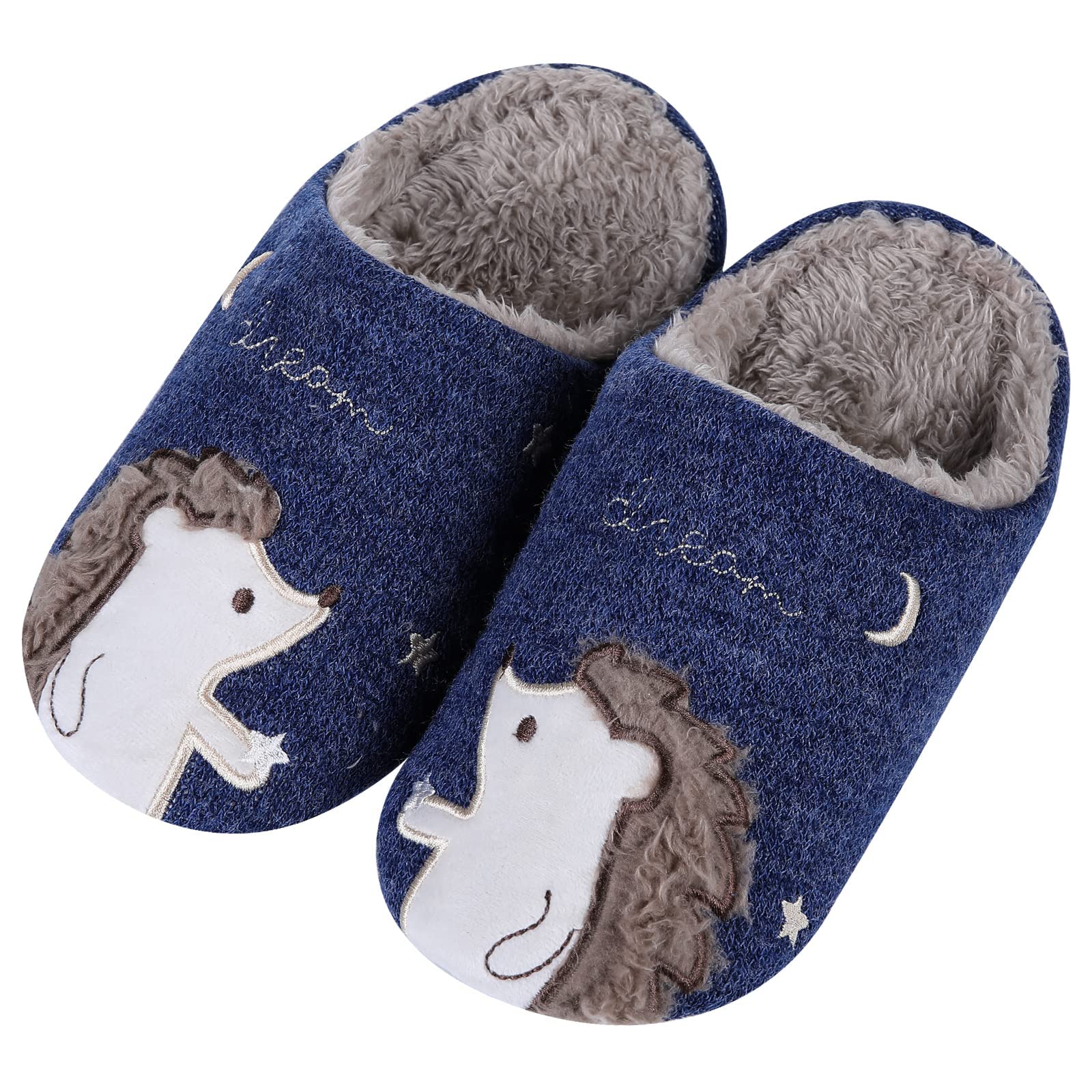 shevalues Cute Animal Slippers for Kids | Girls Boys Fuzzy Indoor ...