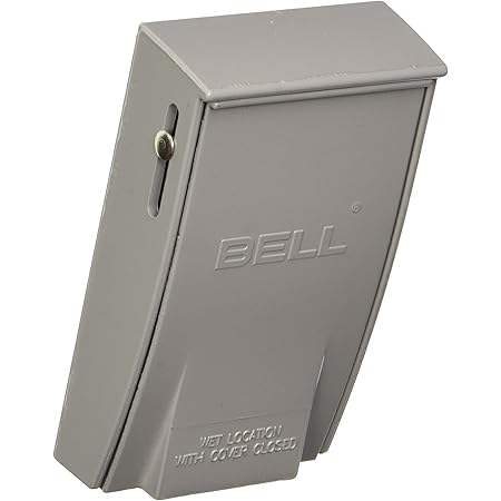 BELL 5033-0 RAYNTITE Weatherproof Cover, 2-Gang, Gray - Electrical ...