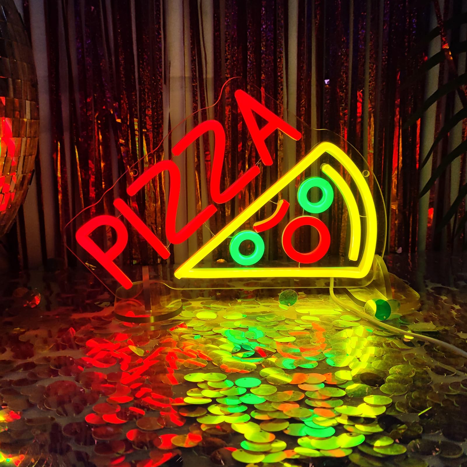 Amazon.com : Pizza Neon Sign Neon Pizza Signs for Business, Pizza Night ...