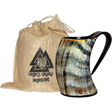 Amazon.com | ZAHANAARA’s Vikings Valhalla Cup Drinking Horn 20 fluid ...