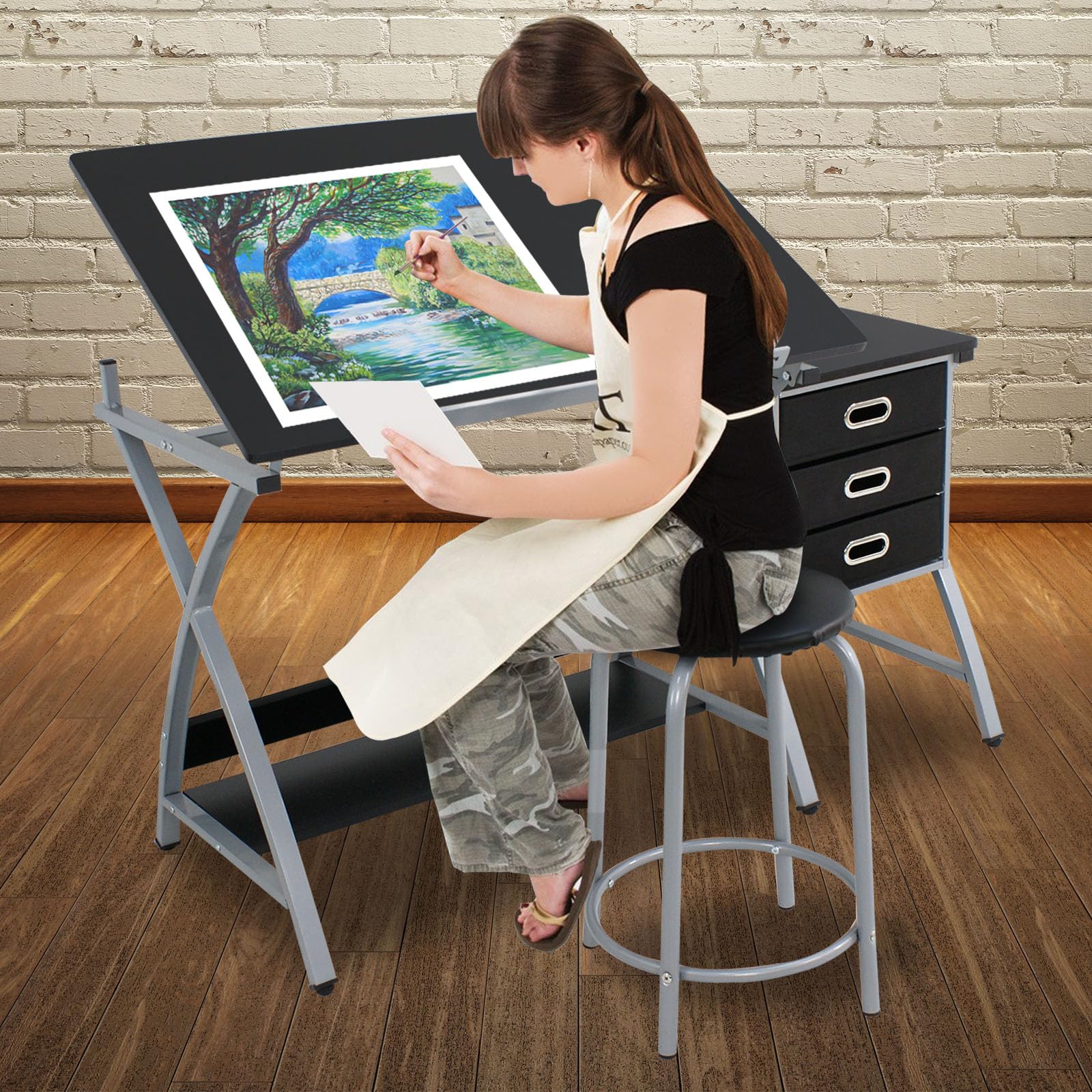 Drawing Table LEMY Dafting Table Height Adjustable, Caft Tilting ...