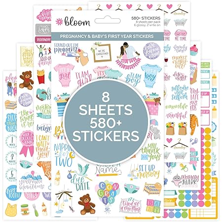 Amazon.com: Kisston 24 Sheets Baby Scrapbook Stickers 1000+ New ...