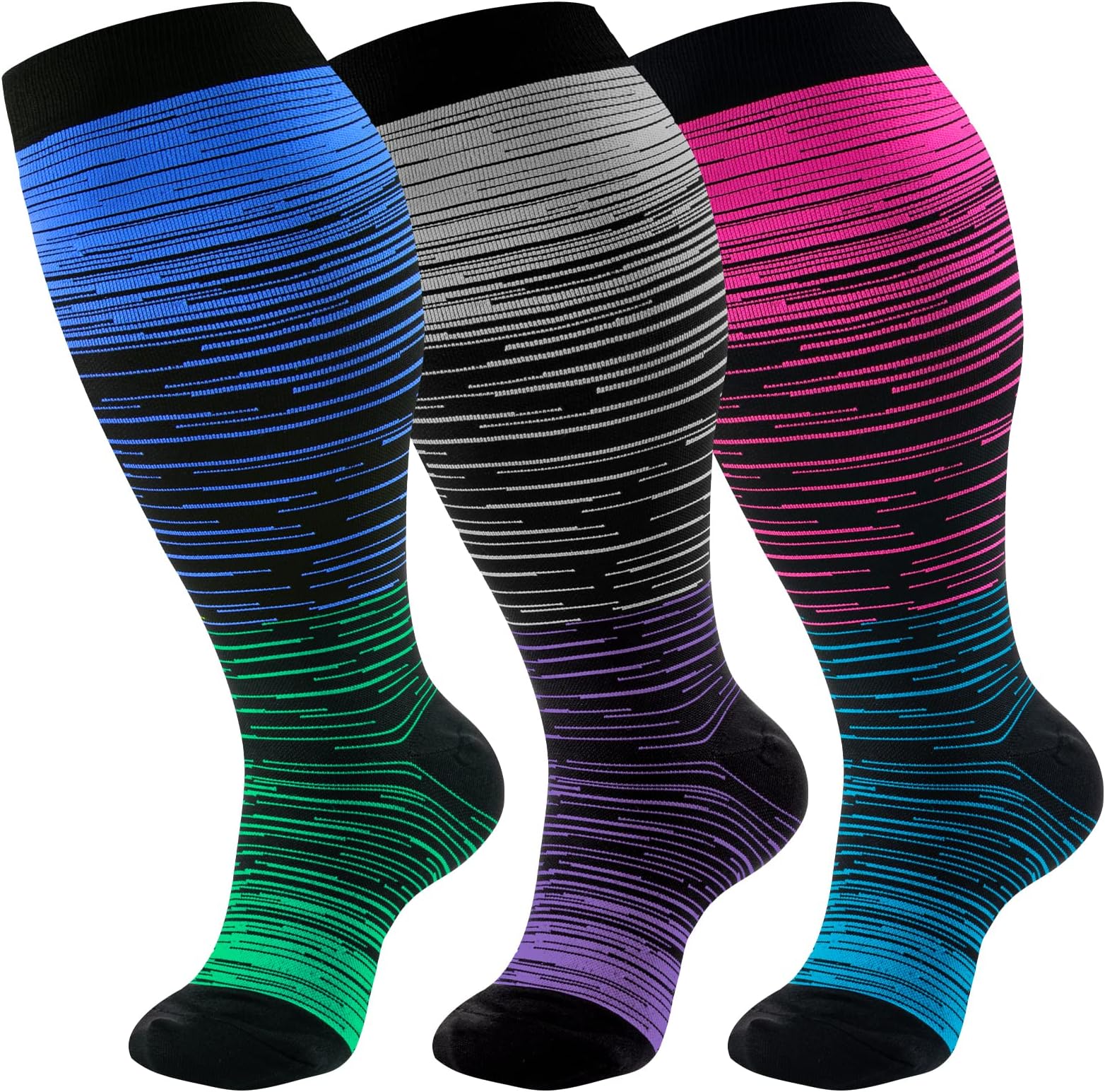 Amazon.com: bropite Plus Size Compression Socks Wide Calf for Women ...