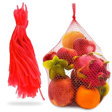 Amazon.com: 100Pcs Reusable Mesh Produce Bags 24 Inch Red Onion Bags ...