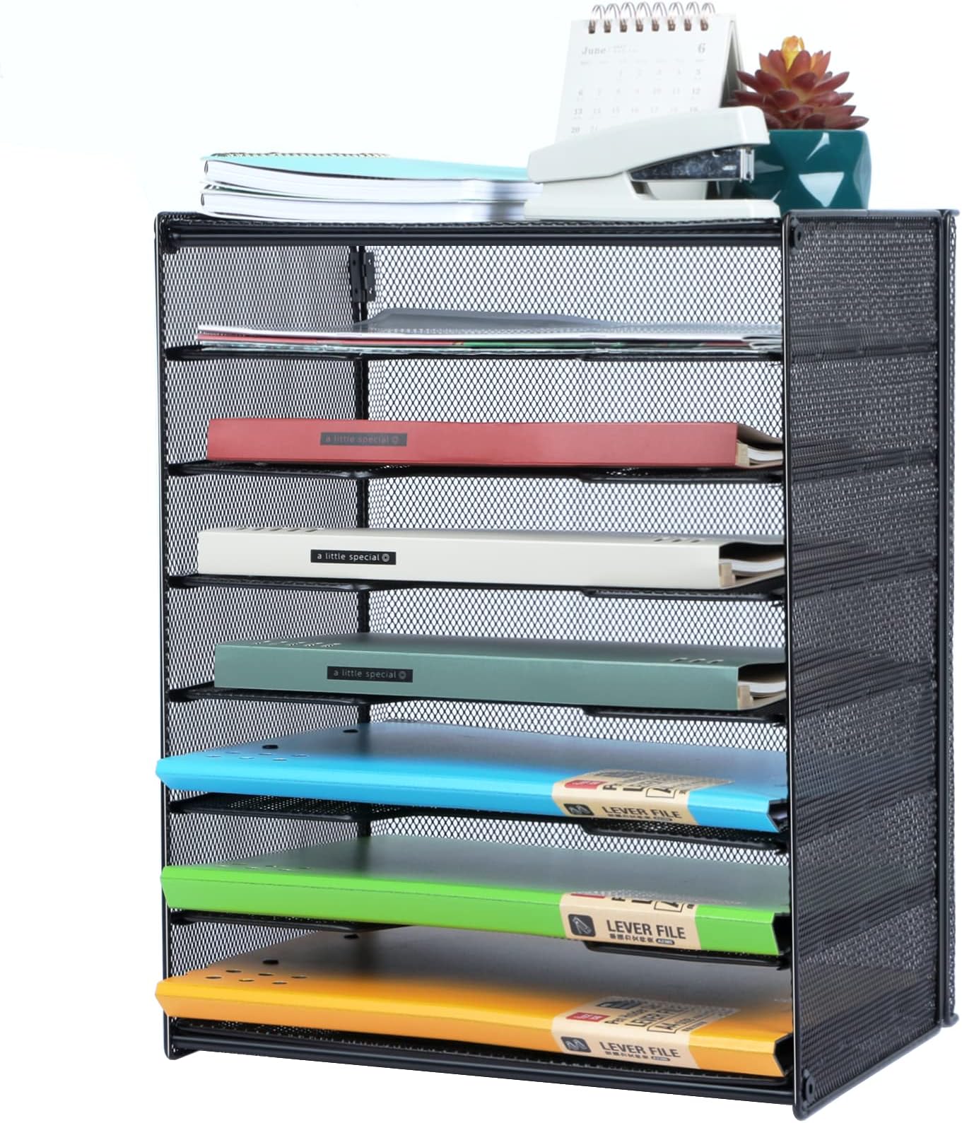 Amazon.com: DALTACK 9-Tier Paper Letter Tray Desk Organizer & Hanging ...