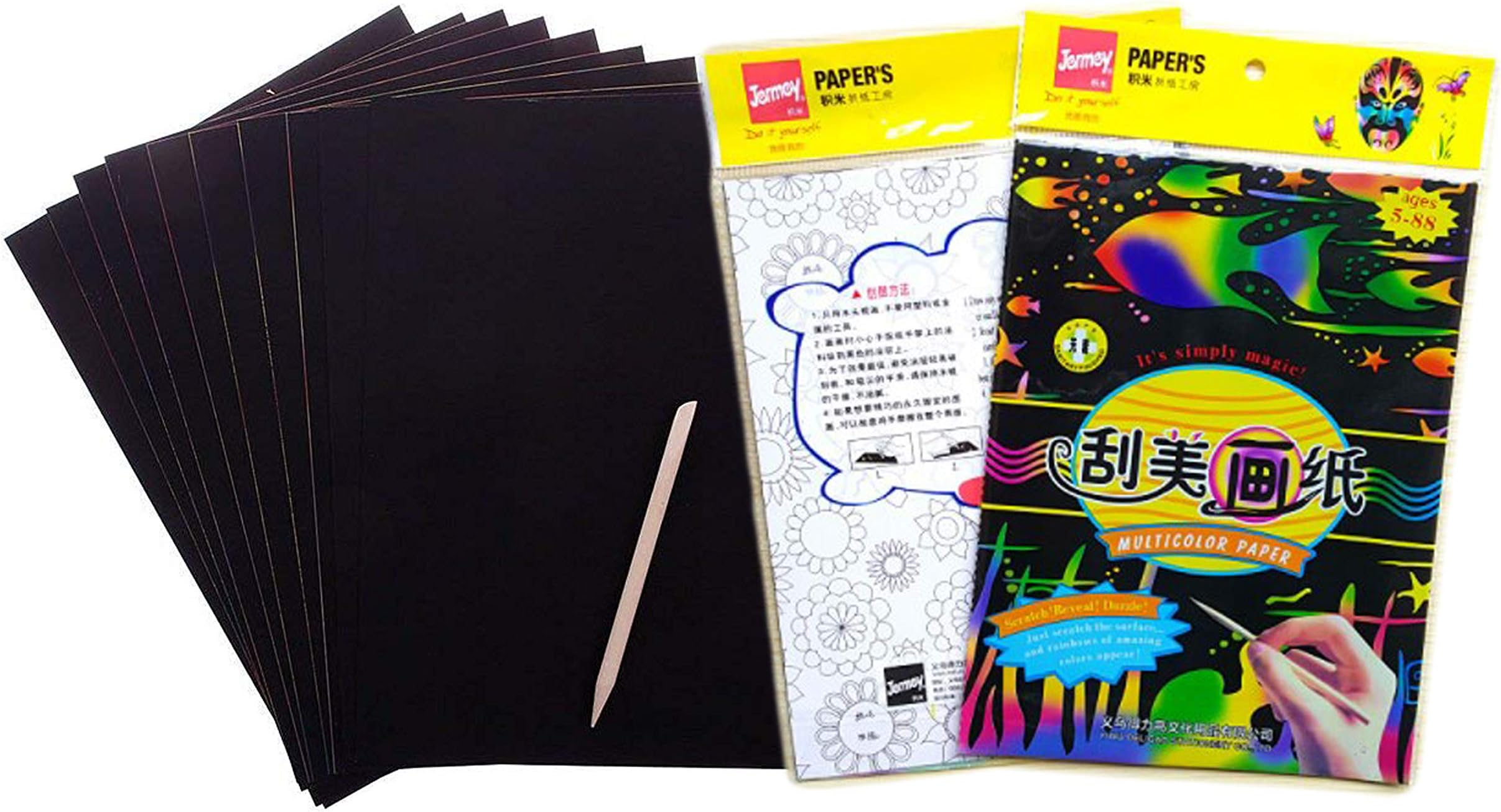 Samvardhan 16K Size Scratch Sheets Pack of 10 Sheets and Stylus, for ...