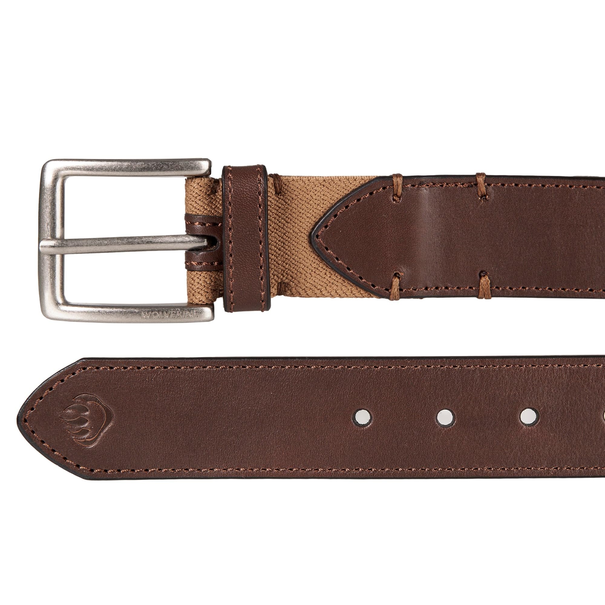 Snapklik.com : Wolverine Mens Flex Stretch Leather Belt Workwear Heavy ...