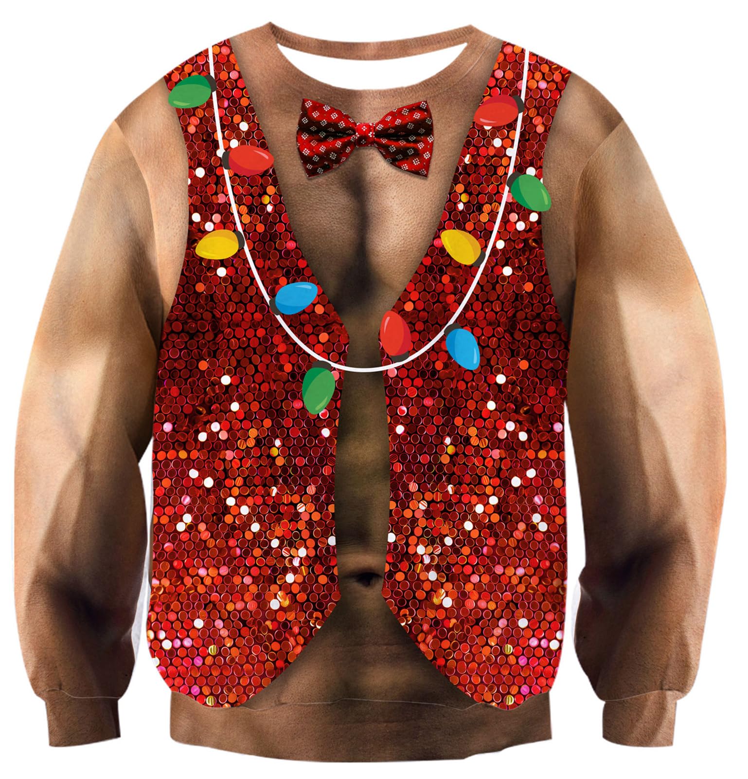 Amazon.com: RAISEVERN Ugly Christmas Sweater for Men Women Funny Hairy ...