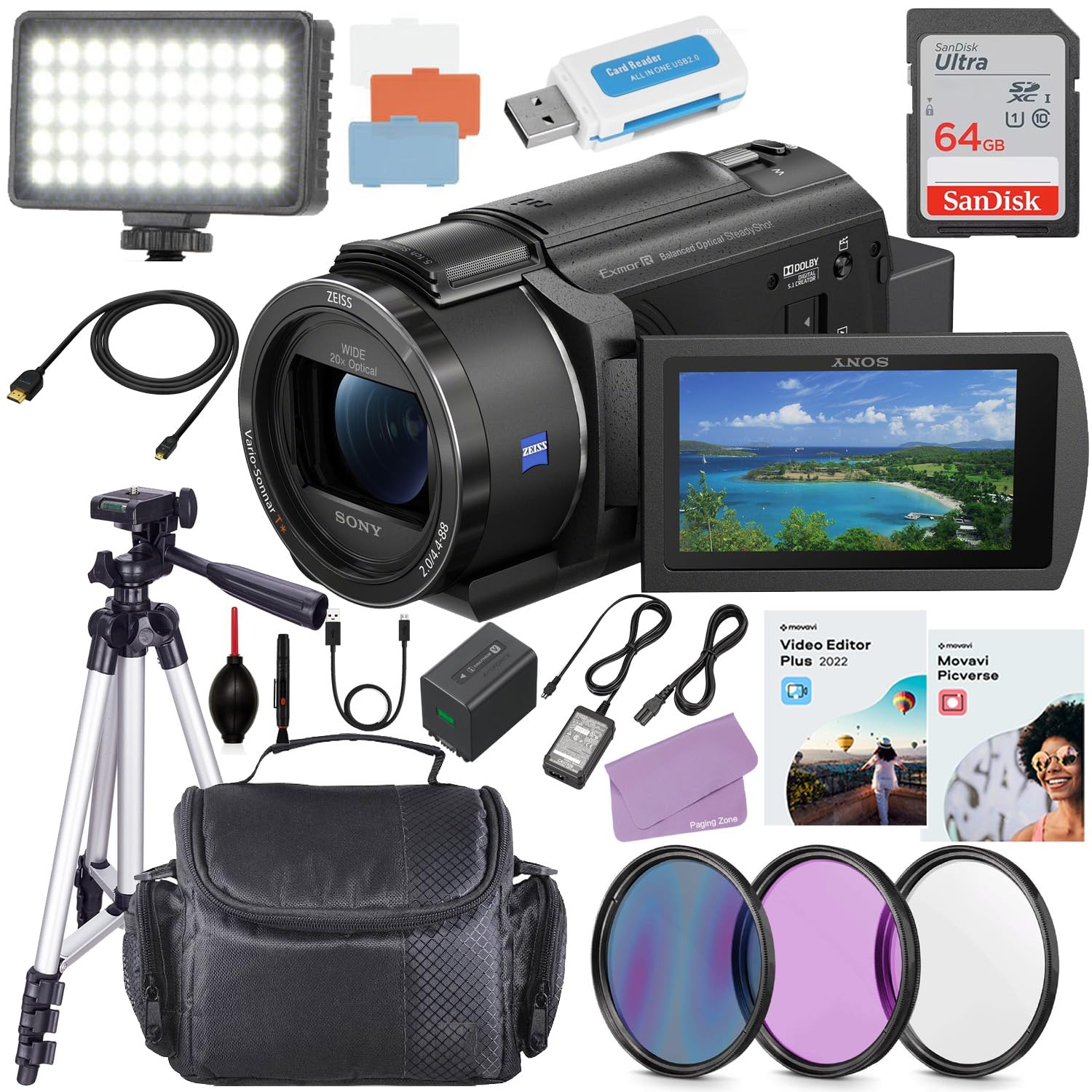 Amazon.com: Sony FDR-AX43 UHD 4K Handycam Camcorder (FDR-AX43A/B ...