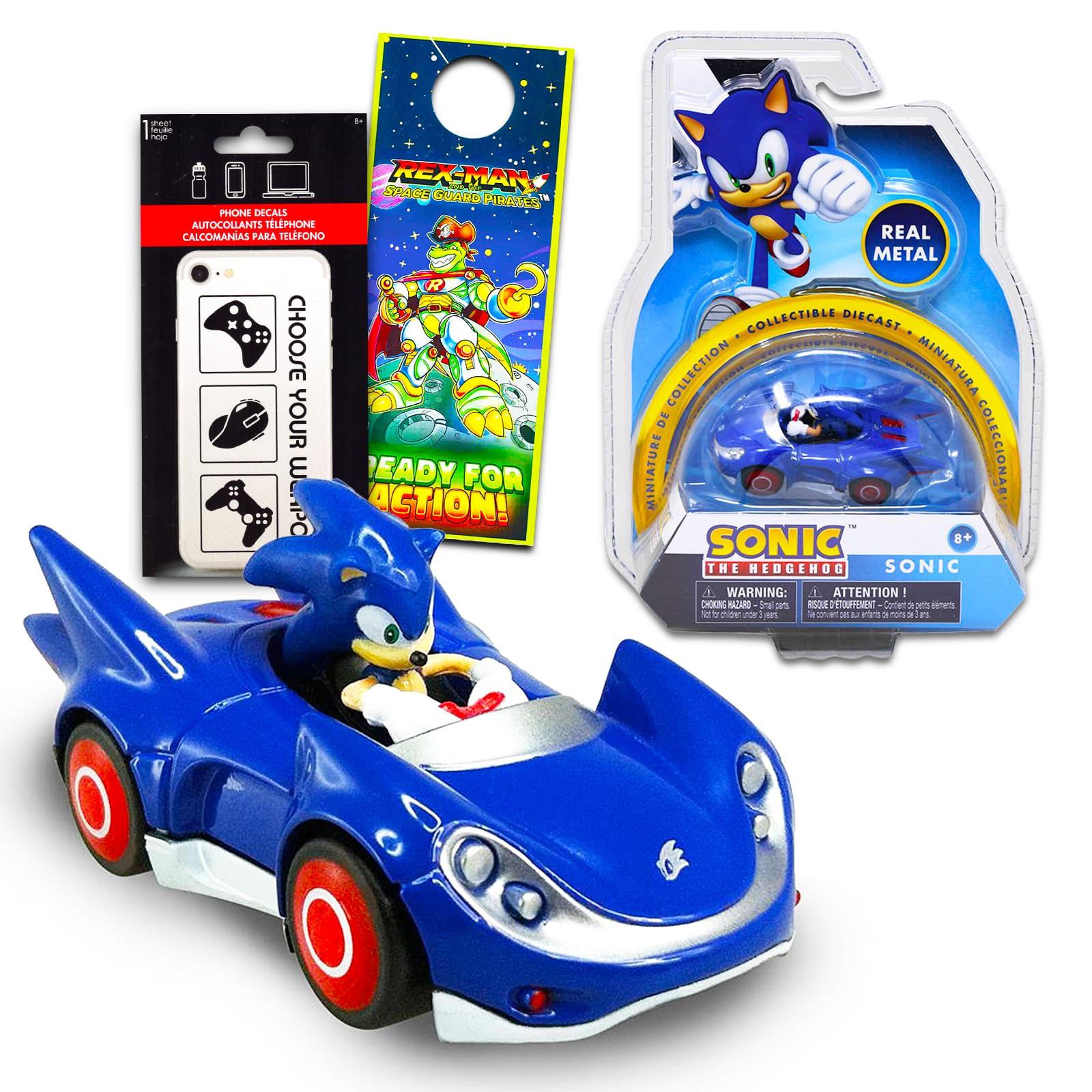 Sonic The Hedgehog Diecast Toy Race Car Bundle With Sonic | Desertcart ...