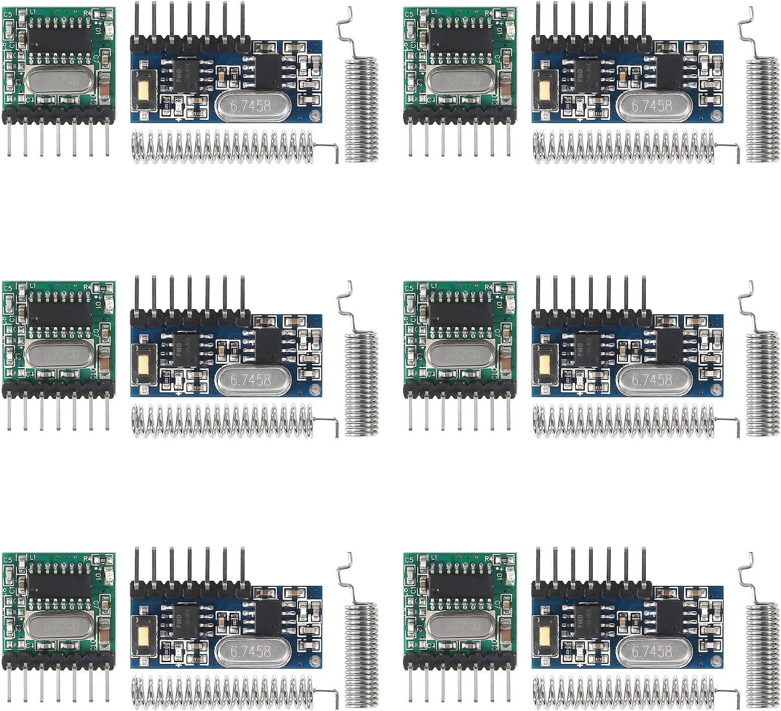 Amazon.com: 5Pcs 433MHz RF Wireless Transmitter and Receiver Module Kit ...