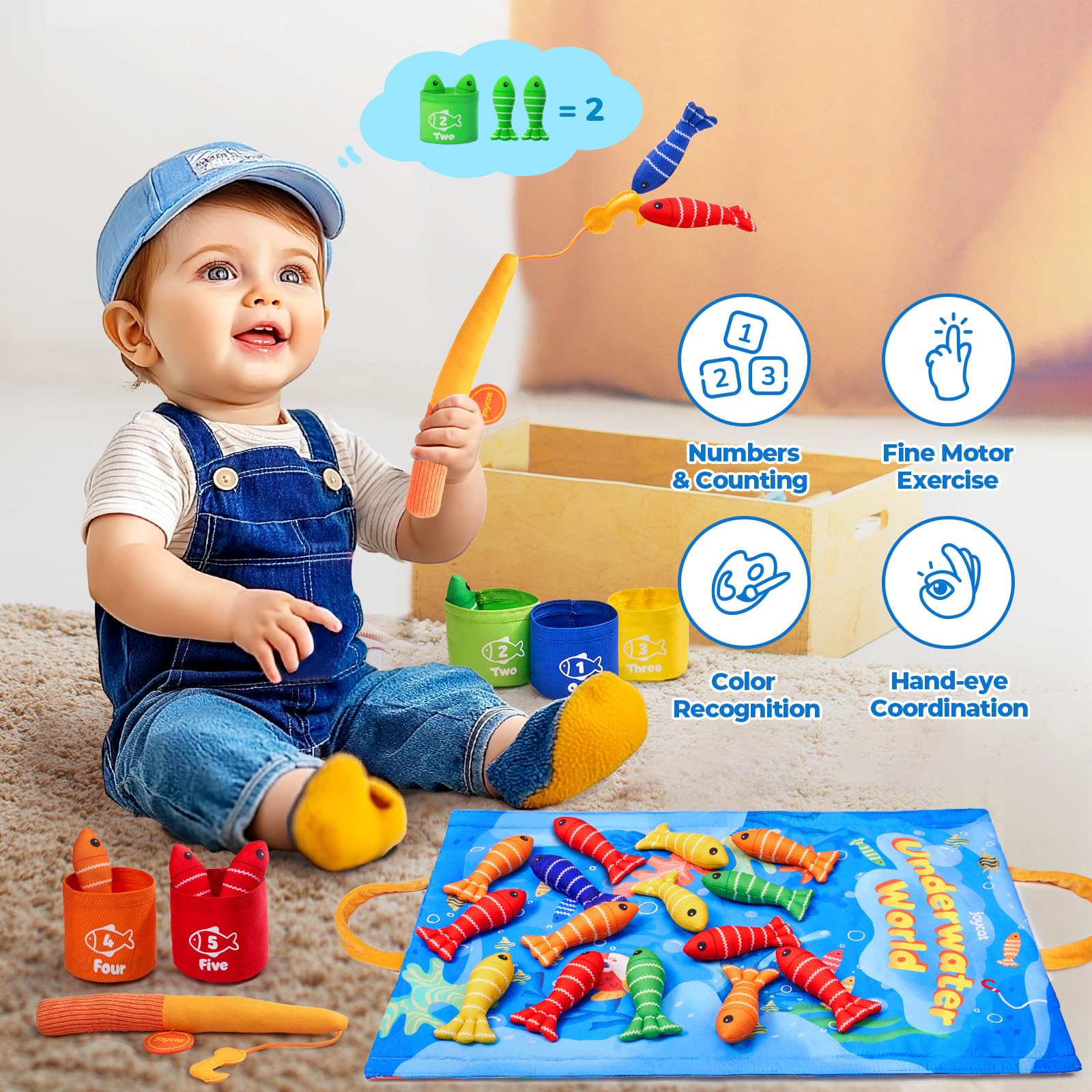 Snapklik.com : Fishing Games For Toddlers 1-3, Montessori Toys For 1 ...