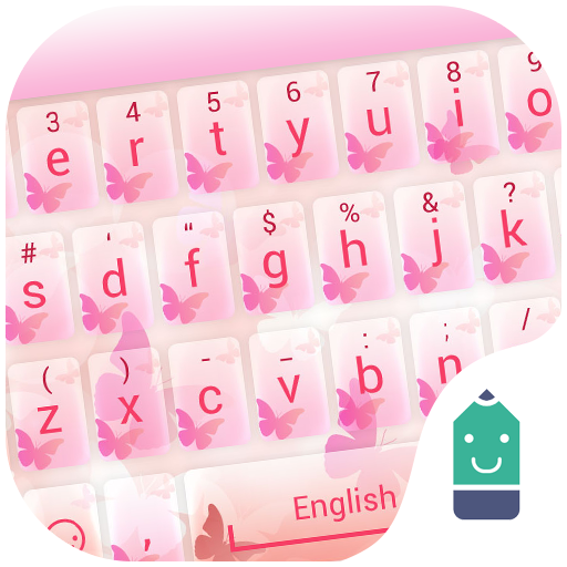 Pink Butterfly Theme&Emoji Keyboard - App on Amazon Appstore