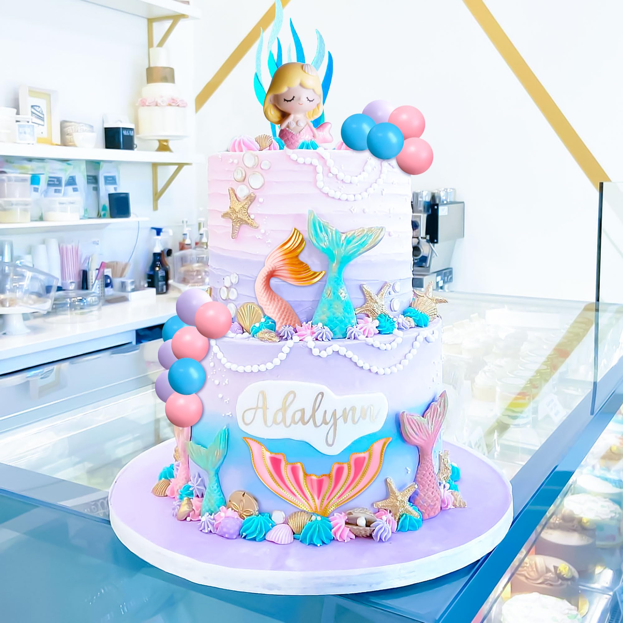 Snapklik.com : Cute Little Mermaid Cake Topper Under The Sea Cake ...