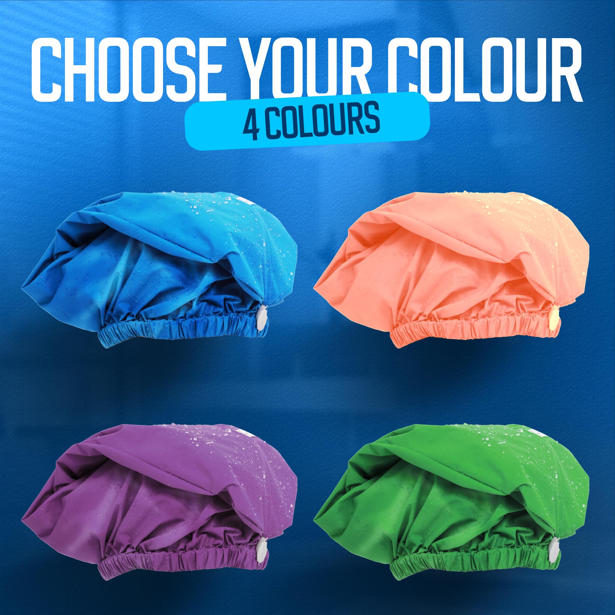 The OG Shower Cap – Blue large shower cap for Long Hair, Braids ...