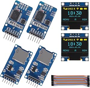 Amazon.com: 0.96 Inch OLED I2C IIC Display Module with DS3231 AT24C32 ...
