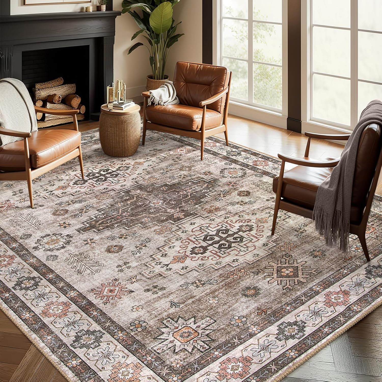 Amazon.com: Lahome 8x10 Large Rugs for Living Room, Washable Soft ...