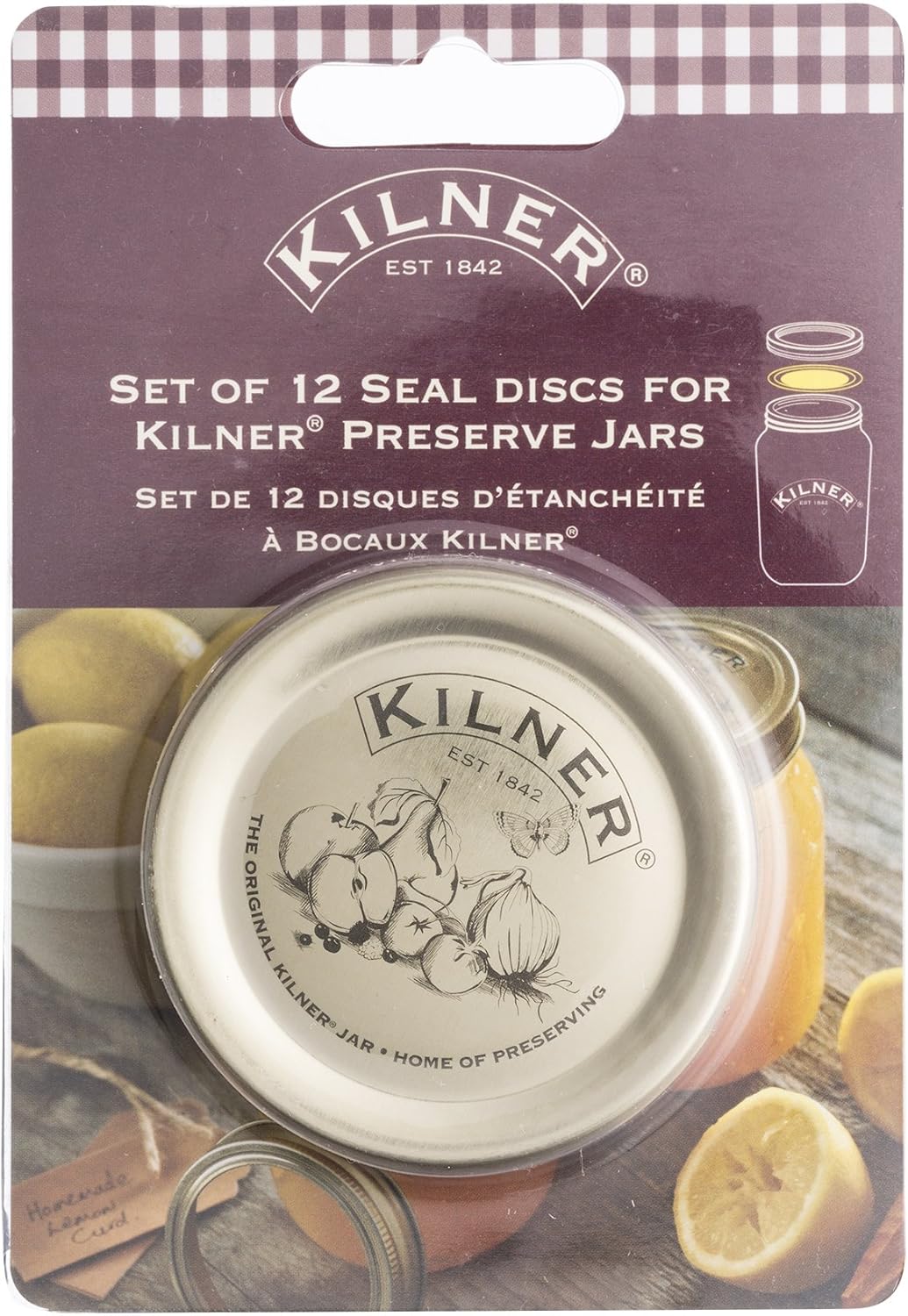 Kilner Pack of 12 Discs Lid Seals for Preserving Jars : Amazon.co.uk ...