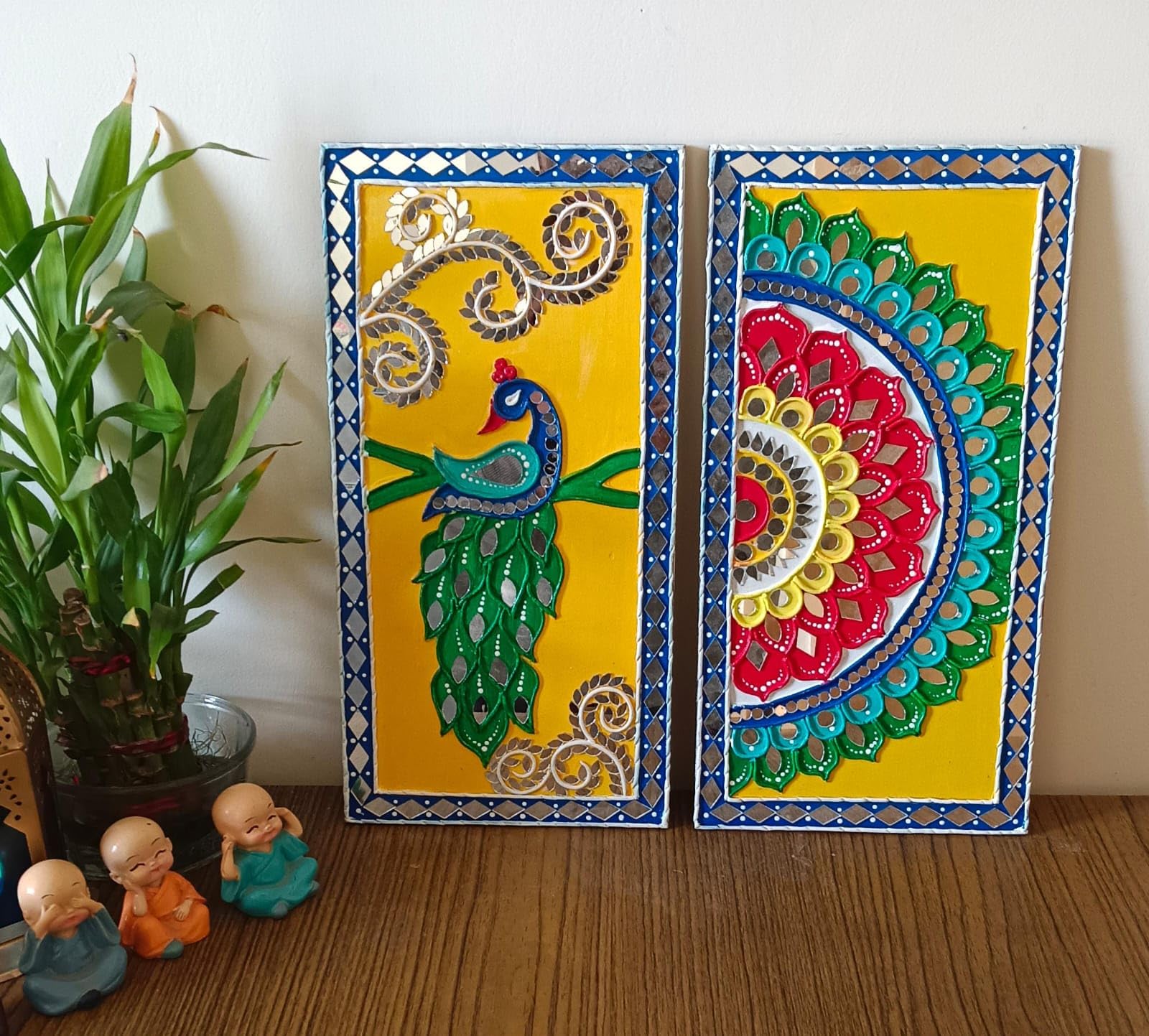 Rema Fabtex Art - Lippan Art Mud Mirror Wall Decor Handmade Wall Art ...