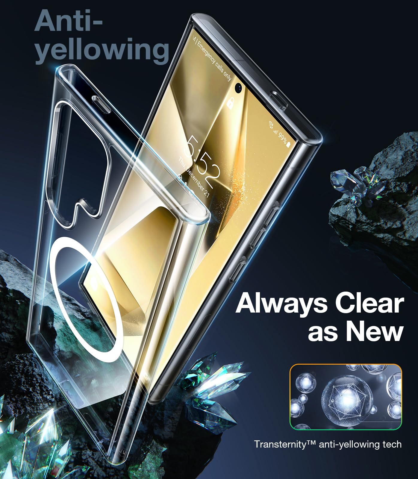 Snapklik.com : TORRAS Magnetic Shockproof For Samsung Galaxy S24 Ultra Case, 8N Mighty Magnetic ...