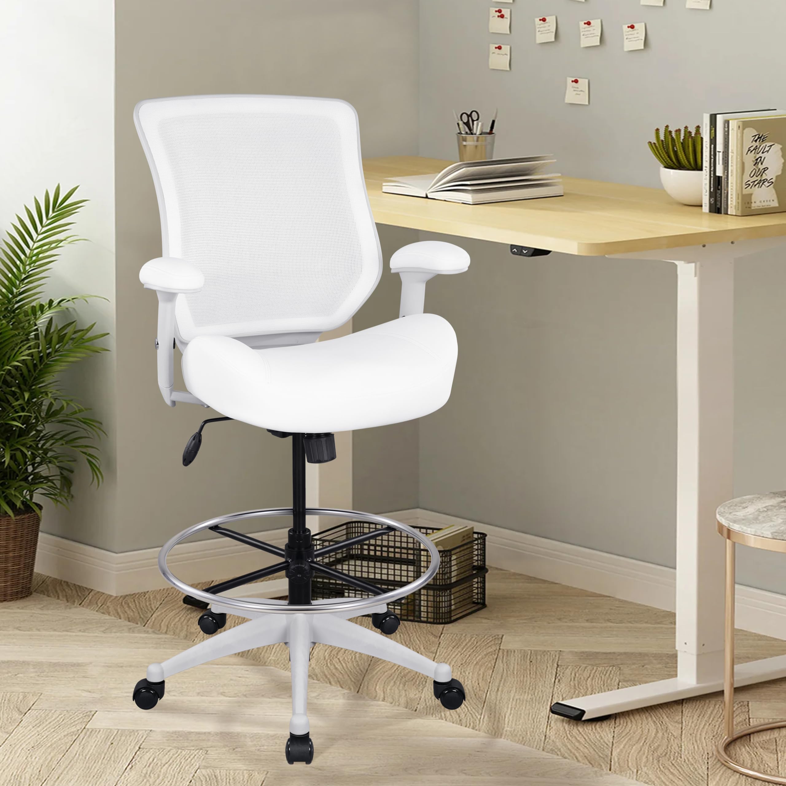 Snapklik.com : 400lbs Mesh Ergonomic Drafting Chair,Tall Office Chair ...