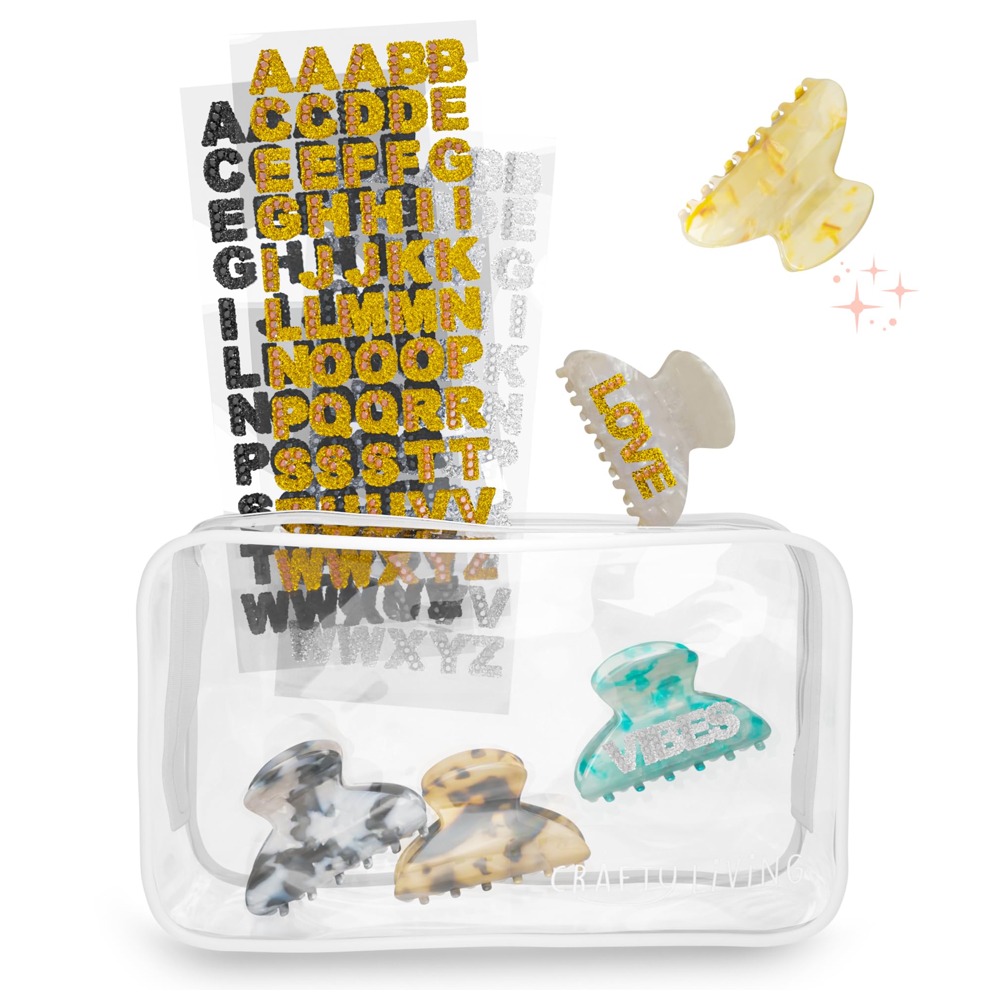 Amazon.com : Crafty Living Glam Kit Hair Clips for Girls/Women with ...