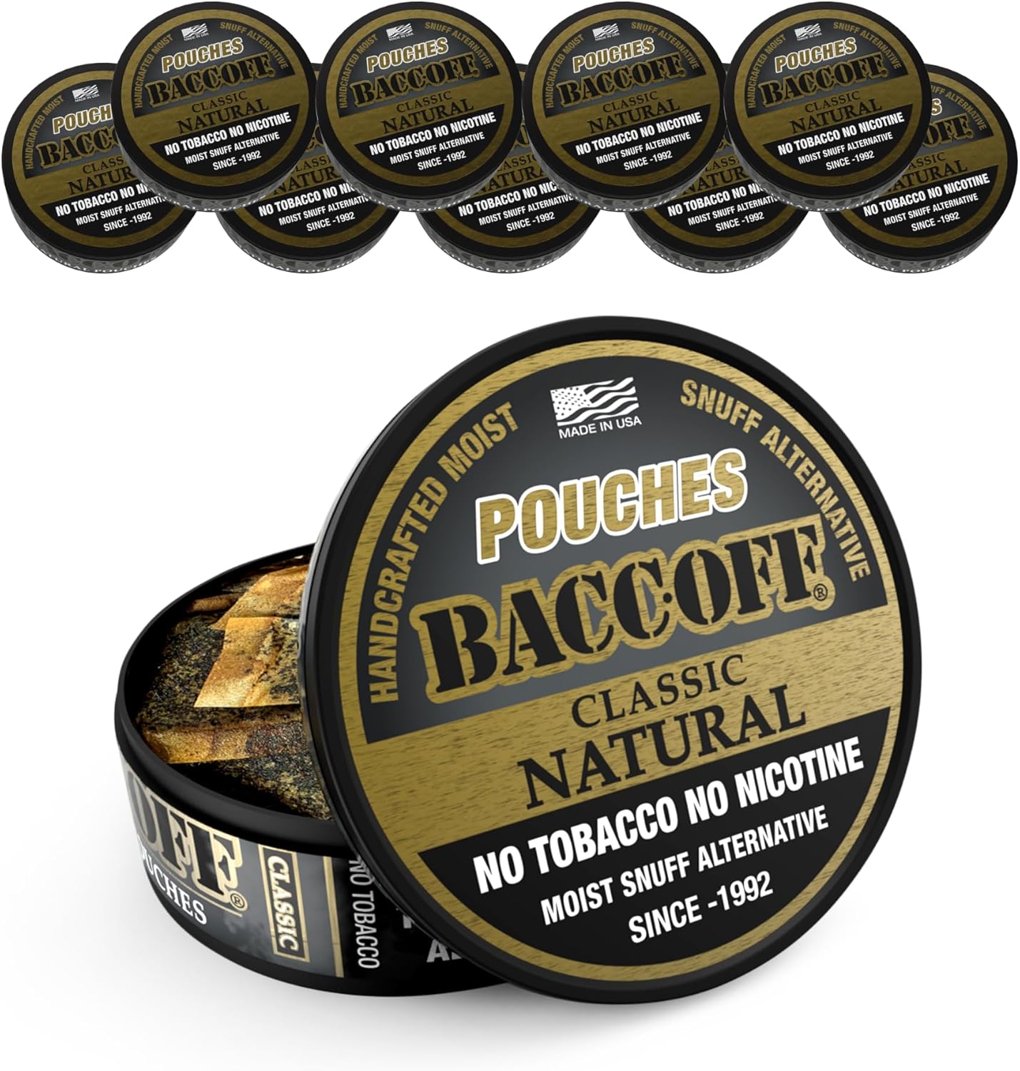BaccOff, Classic Natural Pouches, Premium Tobacco Free, Nicotine Free ...