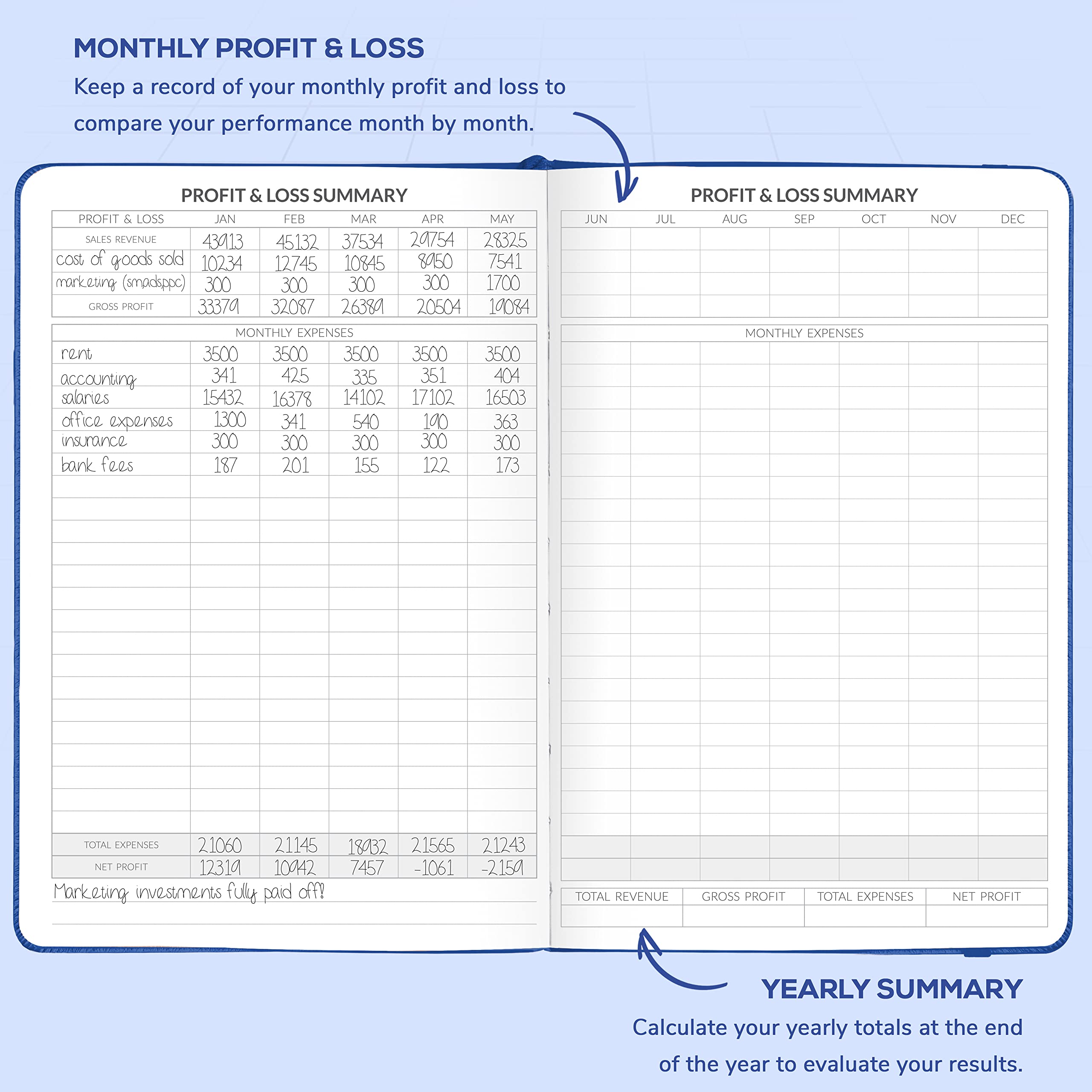 Snapklik.com : Skyline Income And Expense Tracker Notebook Accounting ...