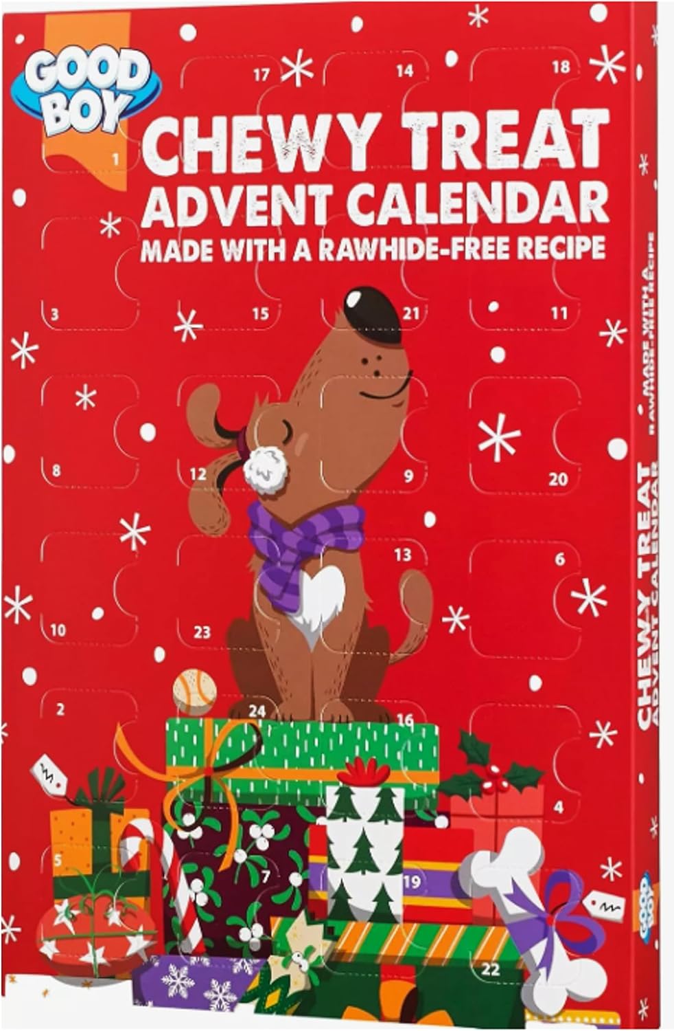 Chewy Treat Rawhide Free Christmas Dog Advent Calendar : Amazon.co.uk ...