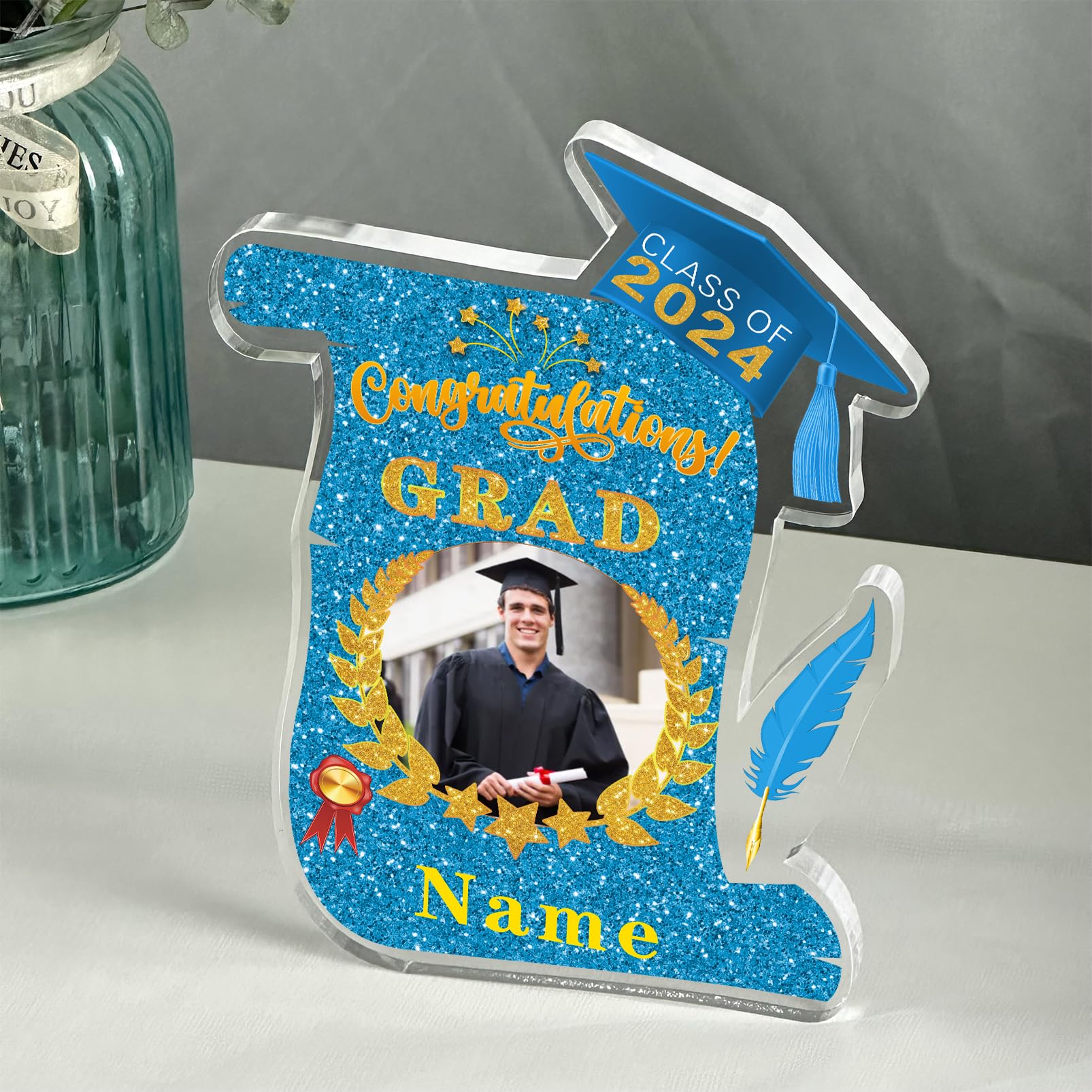 Snapklik.com : Discodes Personalized Graduation Gift Class Of 2024 Desk ...