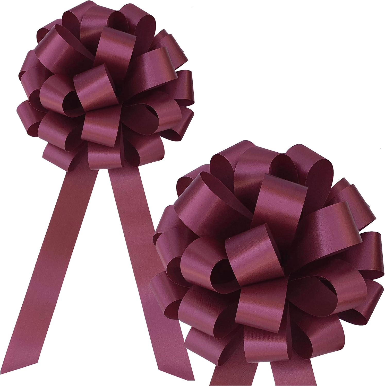 Amazon.com: Burgundy Pull Bows with Tails - 8" Wide, Set of 6, Gift ...