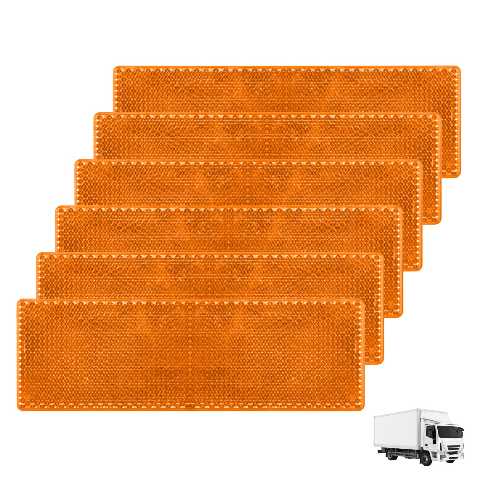 Miunpri Self Adhesive Reflectors Yellow 6Pcs: Rectangular Self Adhesive ...