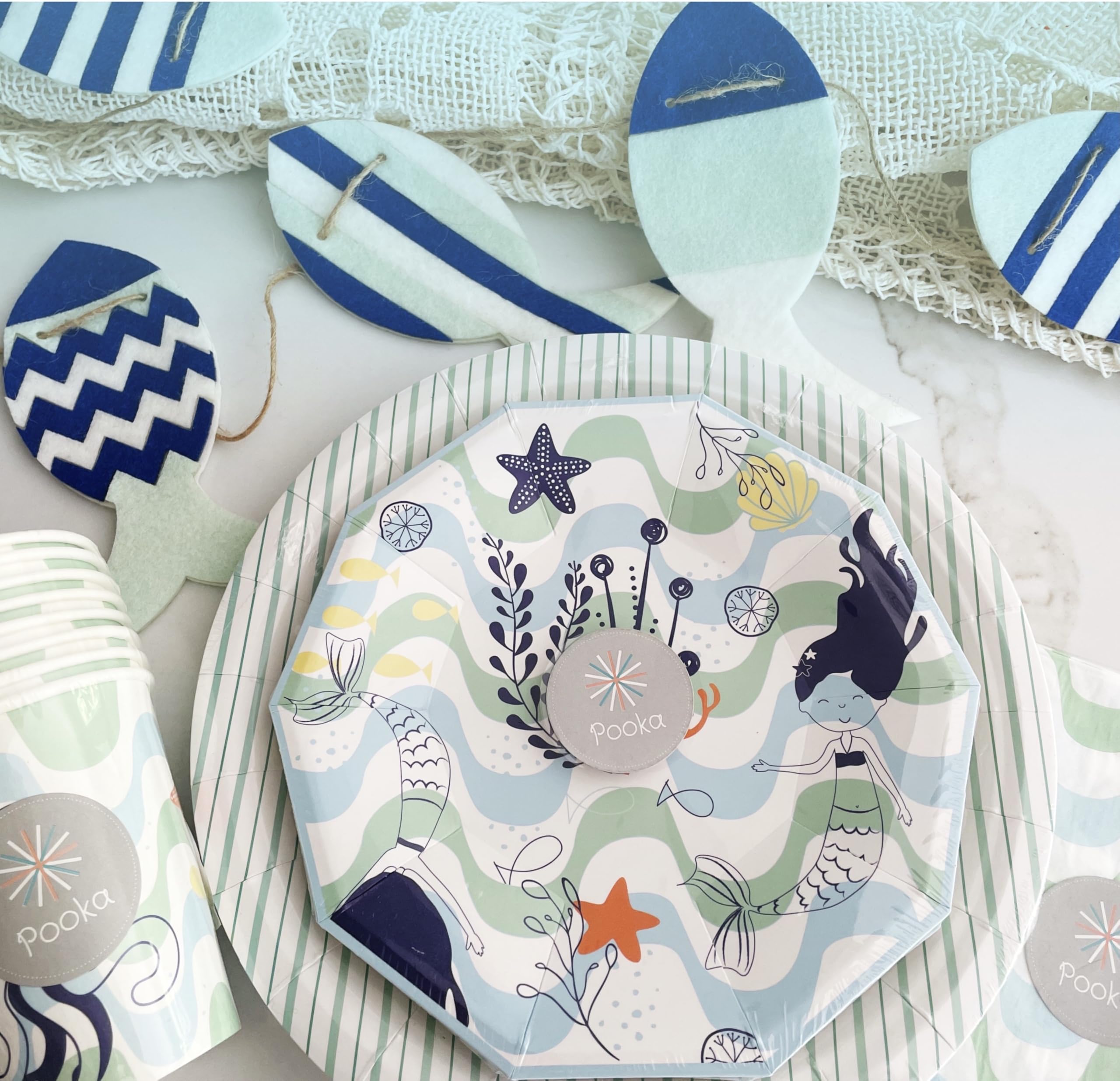 Anniversaire Sirène Lot De 8 Assiettes - Sirène à Prix Anniversaire Sirene