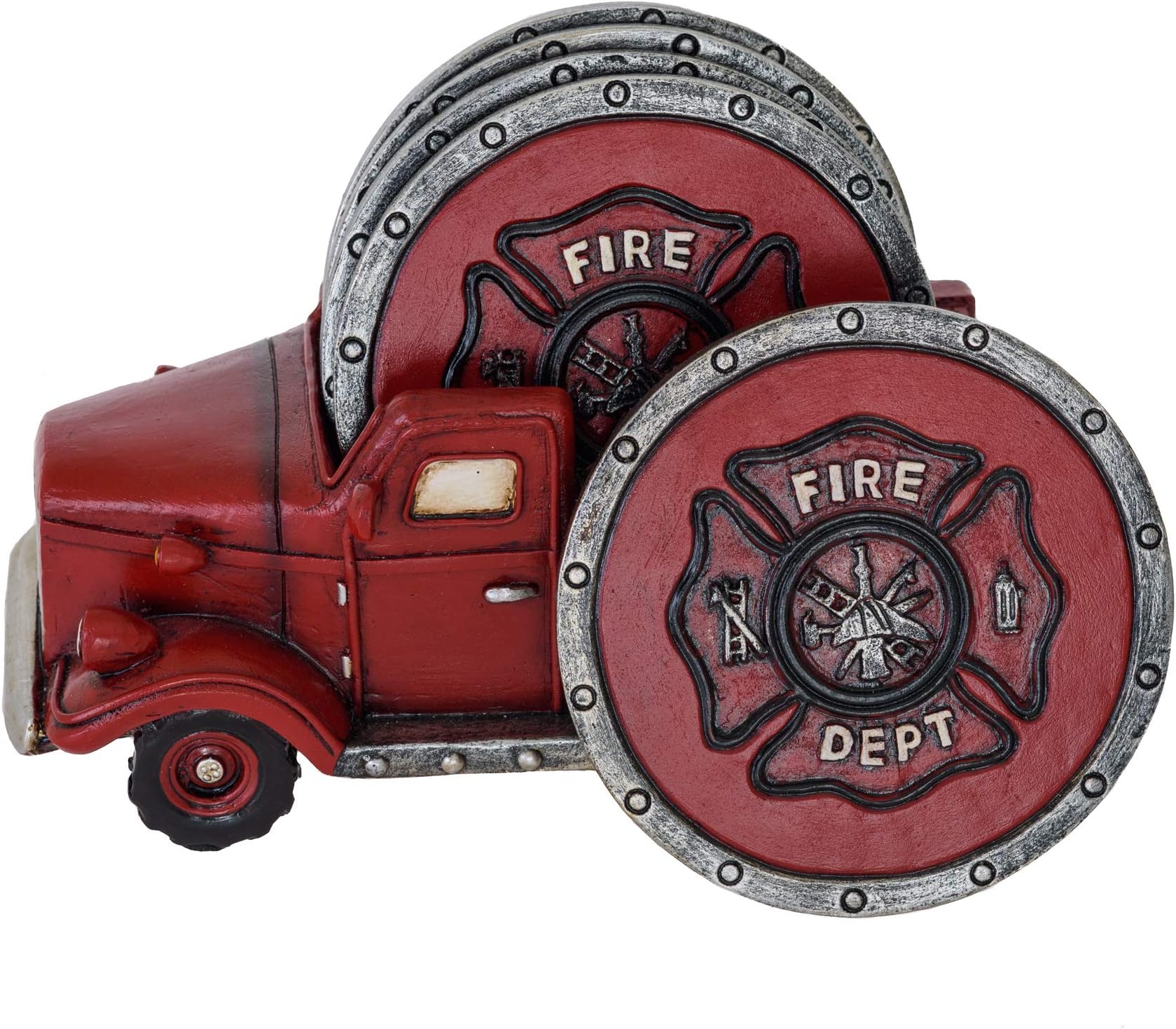 Amazon.com: Firefighter Coasters, Firefighter Maltese Cross Drink ...