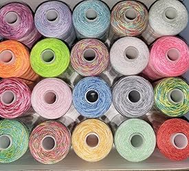 Amazon.com: Variegated Polyester Sewing Thread Kit 20 Spools 1000 Yards ...