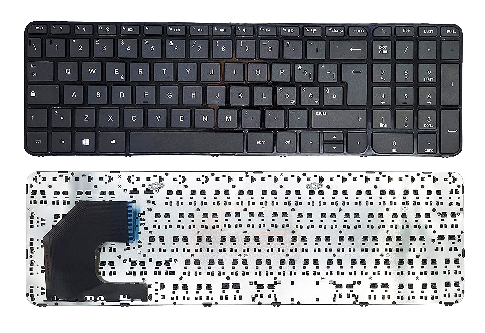 Tastiera Notebook Layout Qwerty Italiano Tastiera Italiana Con Frame ...