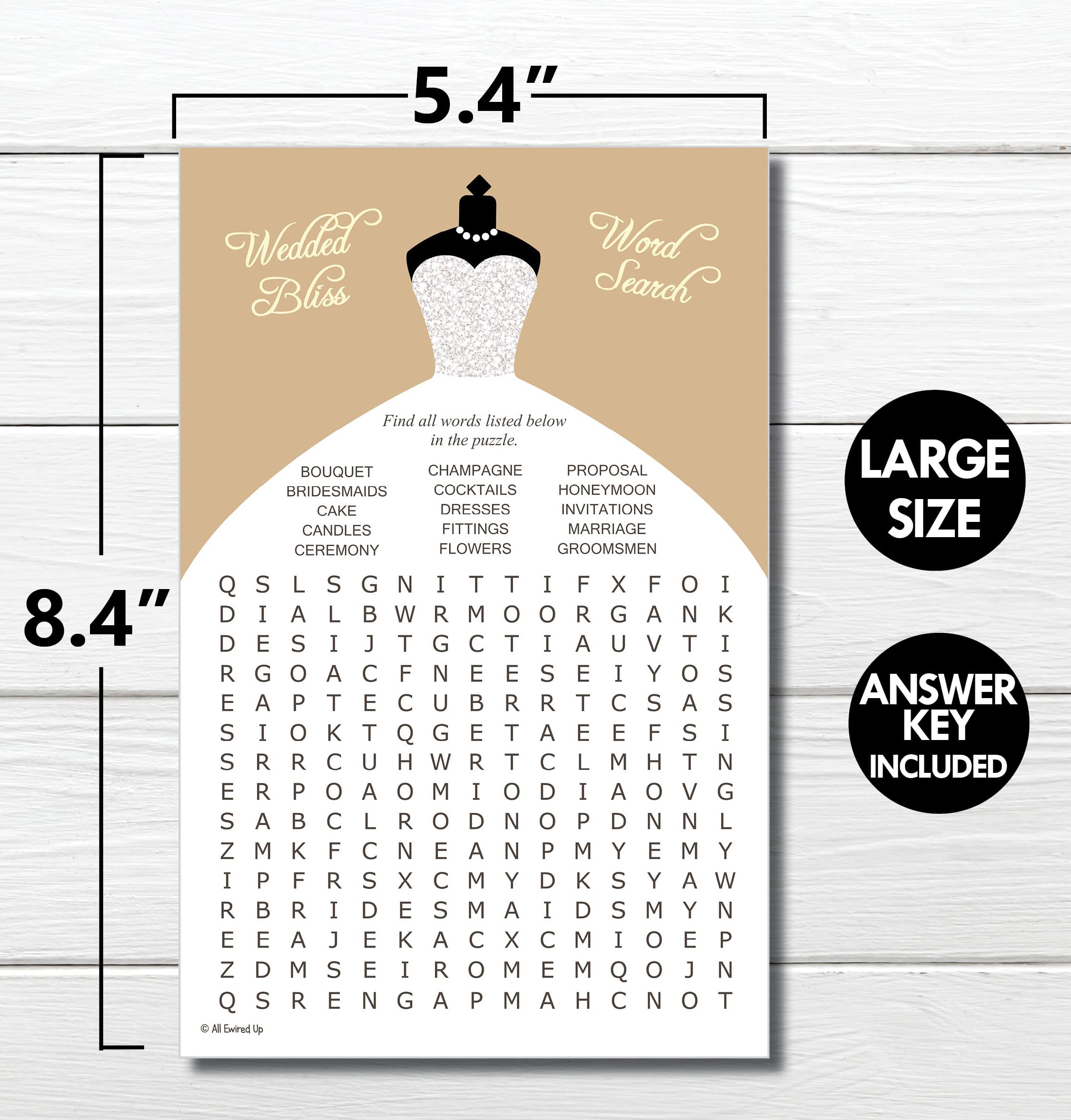 Wedding Word Search Activity Wedding Wordsearch Etsy