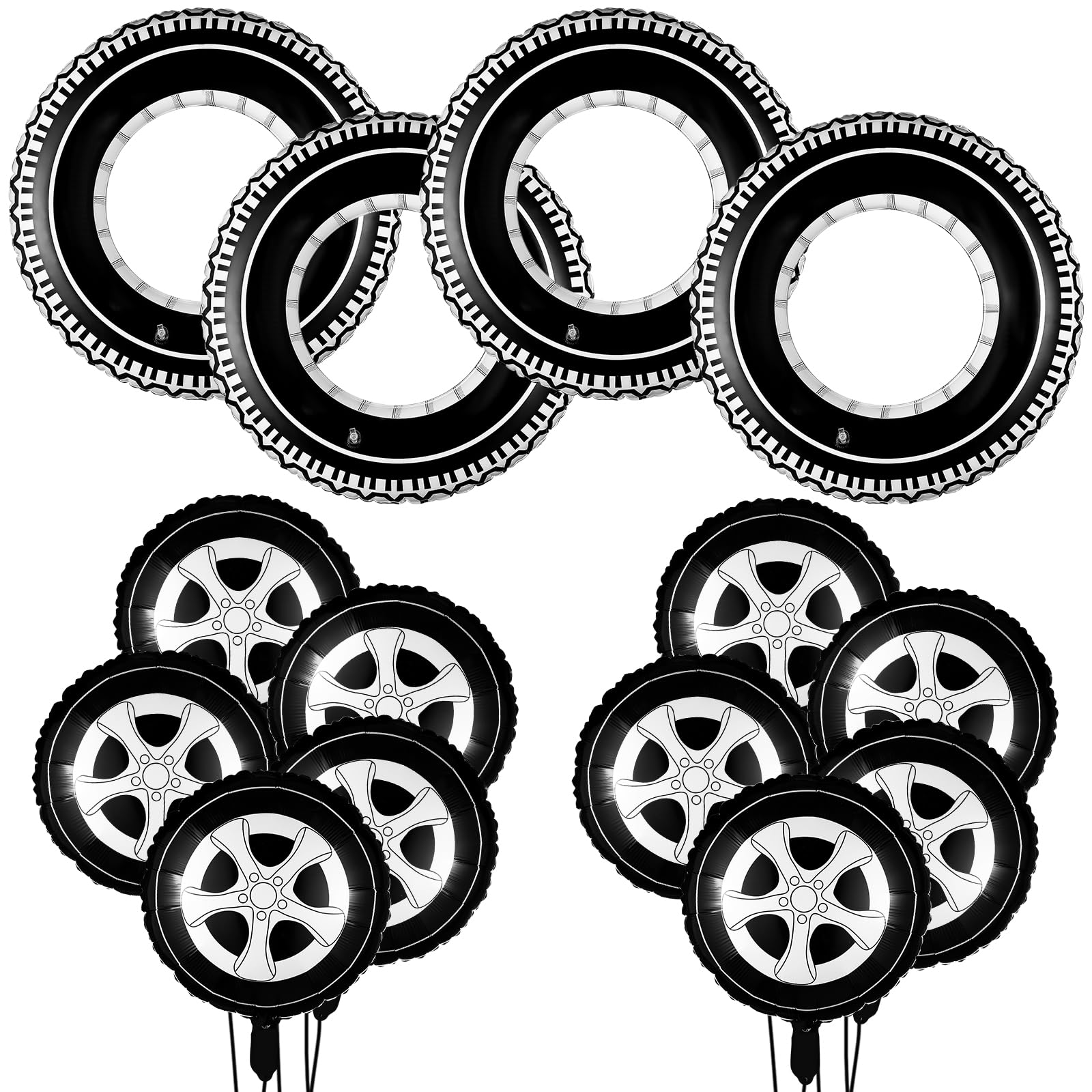 Amazon.com: 14 Pcs Car Decorations Racing Cars Birthday Party Supplies ...