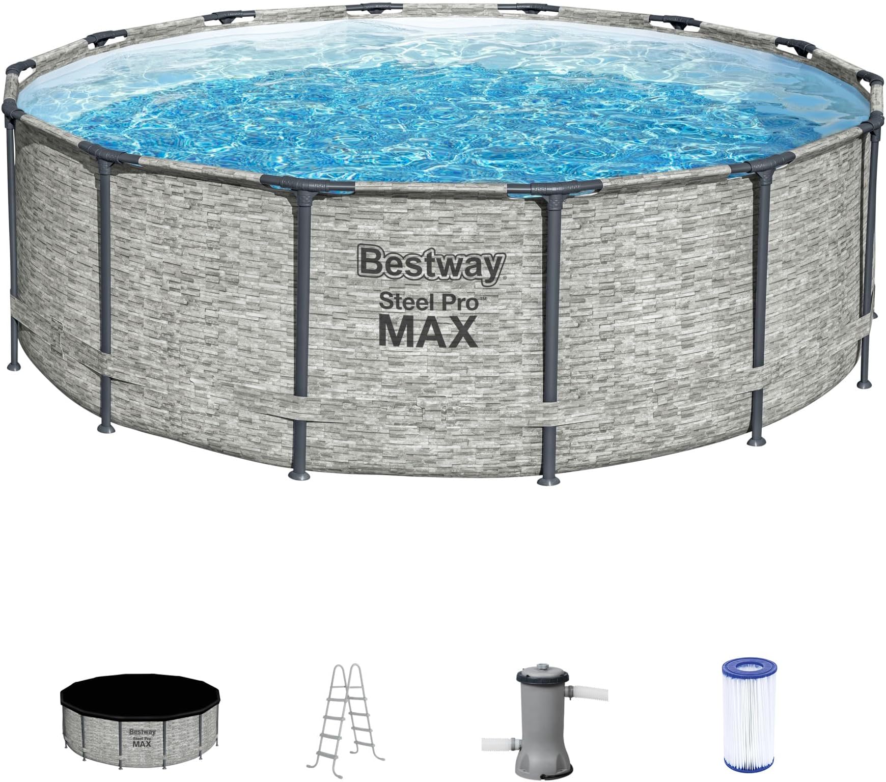 Amazon.com: Summer Waves Elite 14' x 42" Premium Frame Above Ground ...