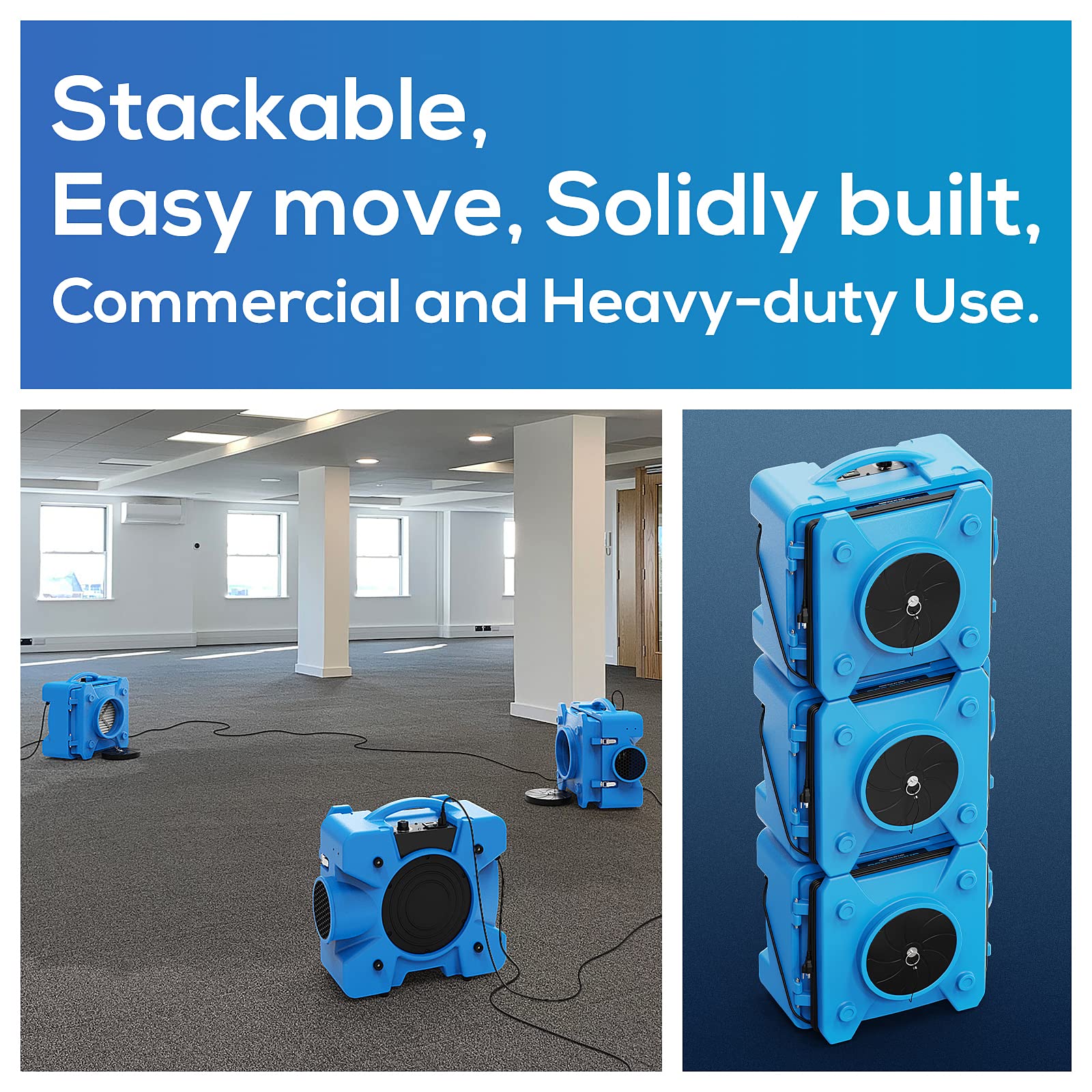 CADPXS 550CFM Air Scrubbers with 4 Stage Filtration System, Commercial ...