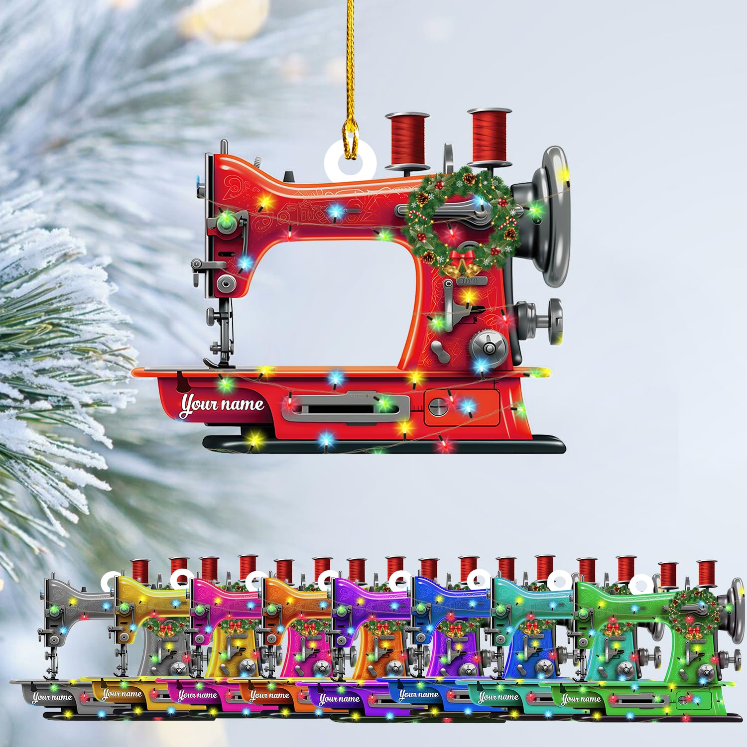 Amazon.com: MAPrints Personalized Sewing 2024 Acrylic 2D Ornament ...