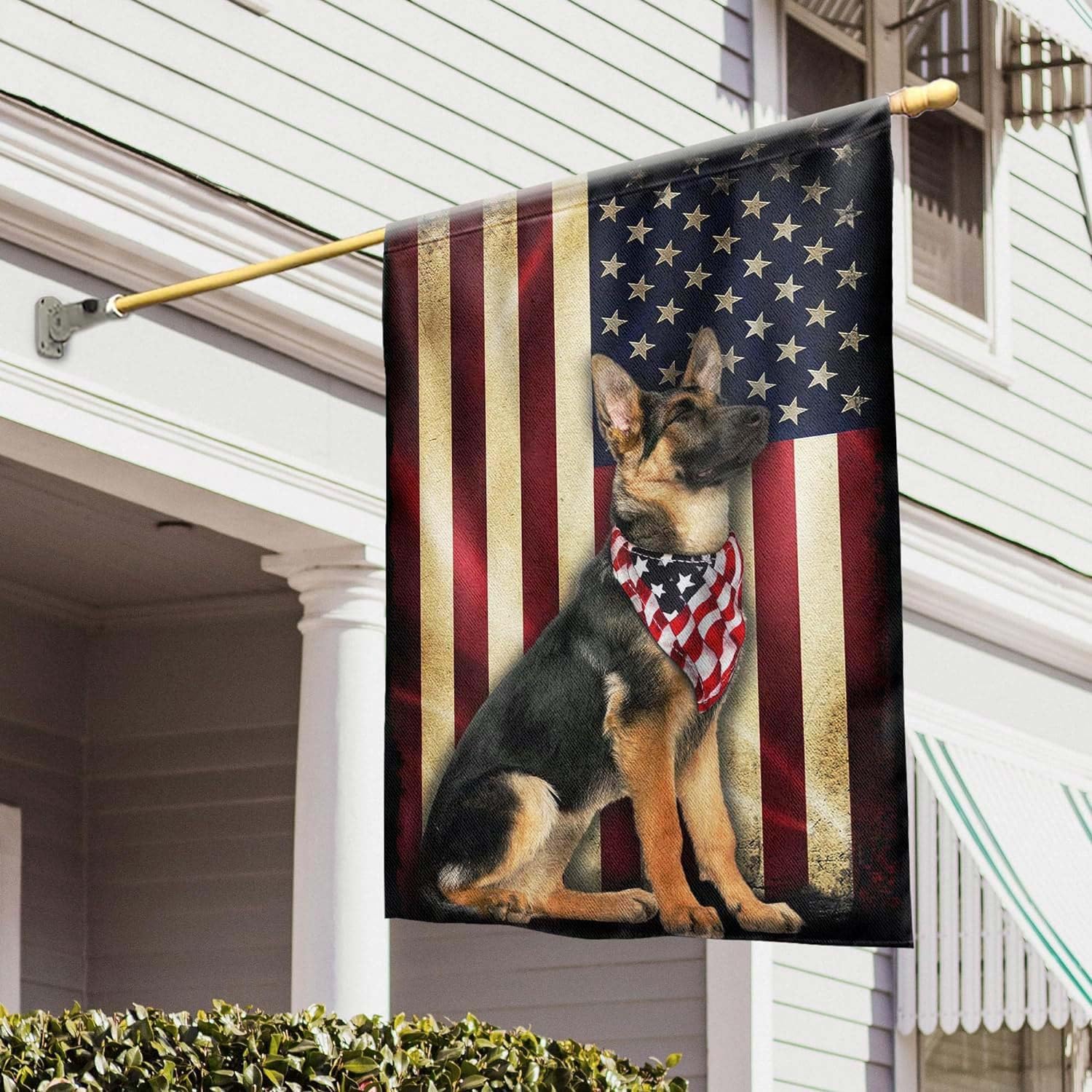 Amazon.com : Best of Breed German Shepherd Patriotic Garden Flags ...