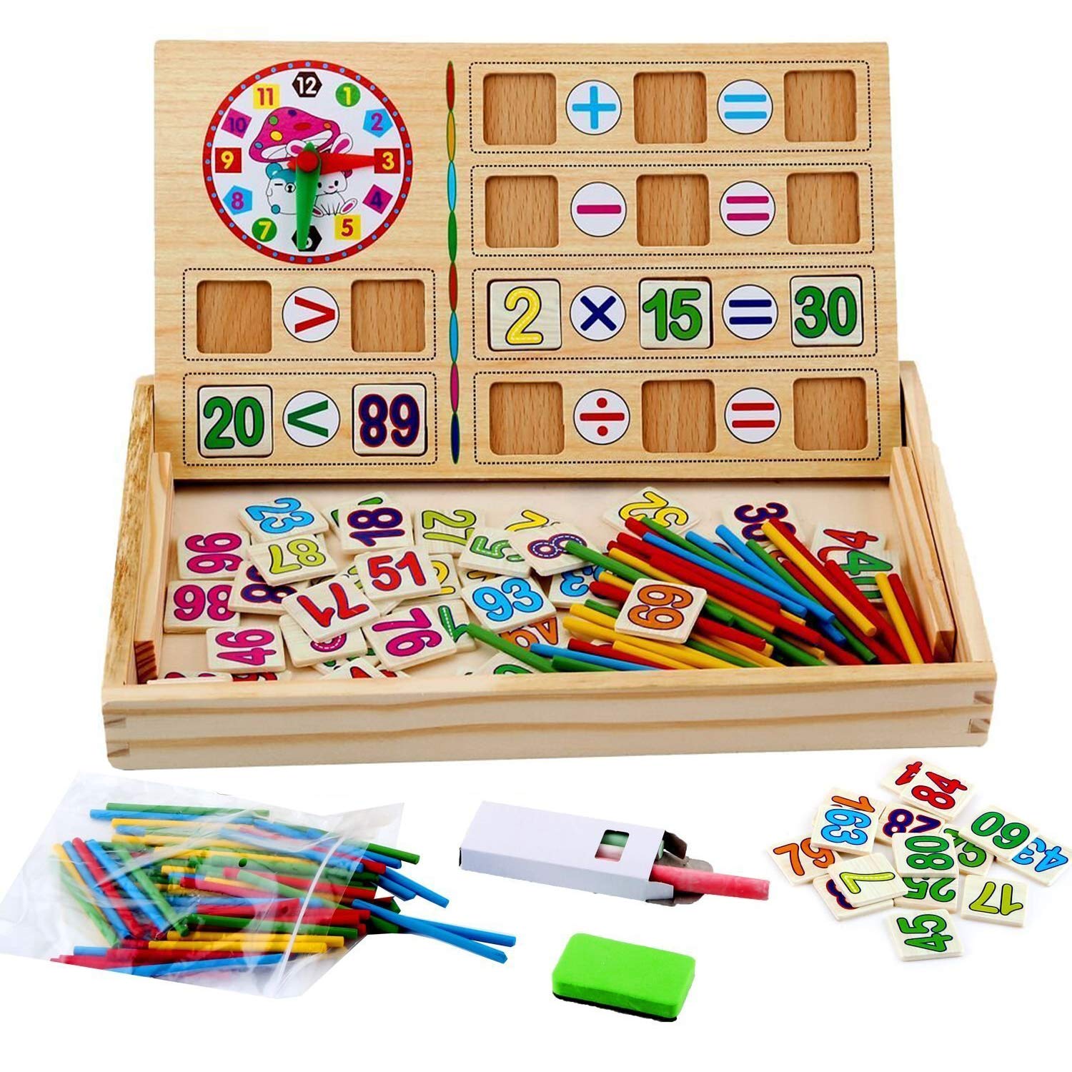 Buy WINGLESCOUT Math Learning Toys 205ps Educational Counting Box for ...