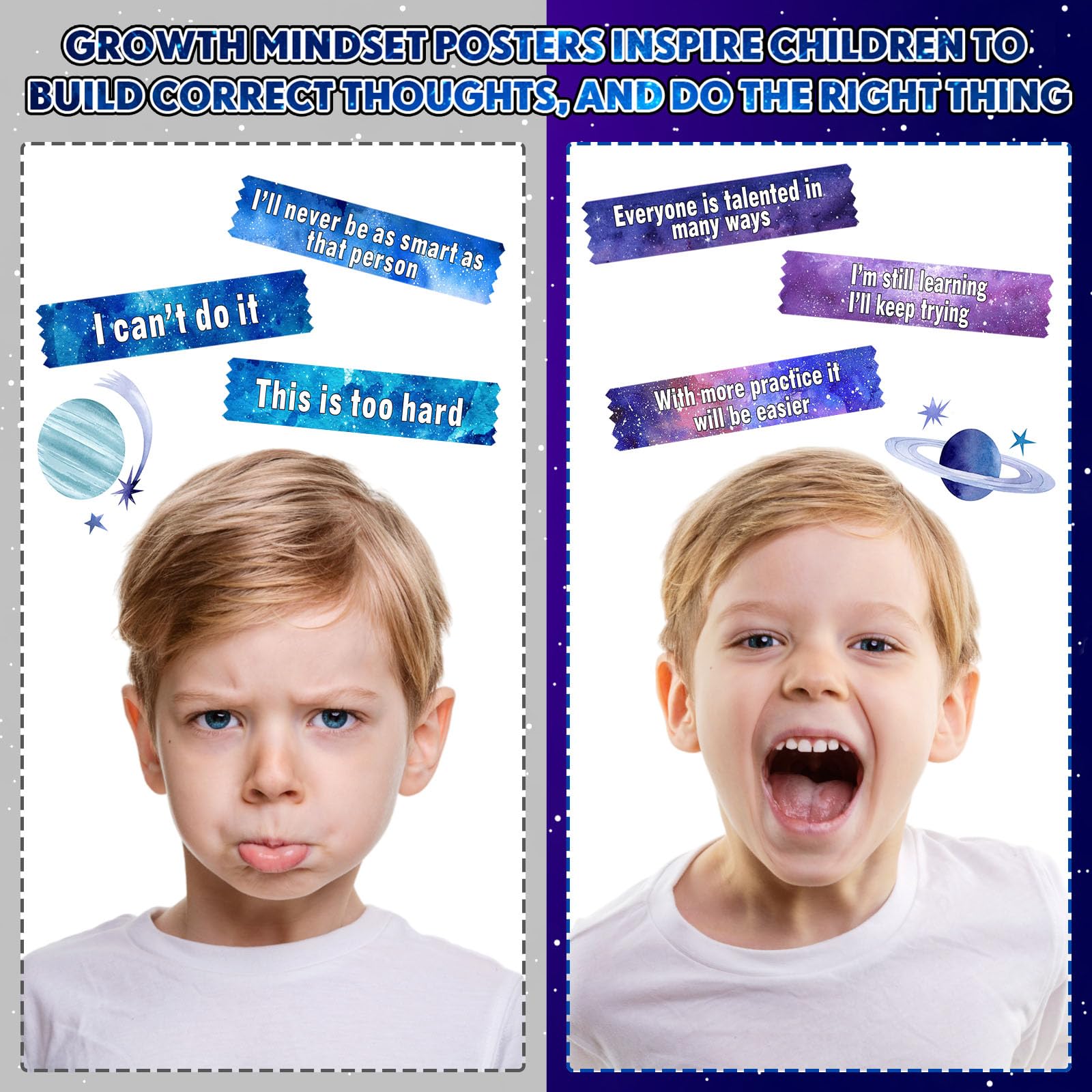 Snapklik.com : Space Bulletin Board Growth Mindset Bulletin Board Set ...