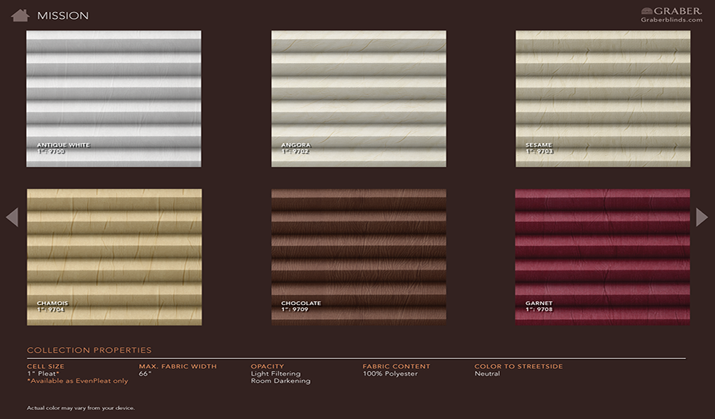 Graber Cellular Sample Book - App on Amazon Appstore