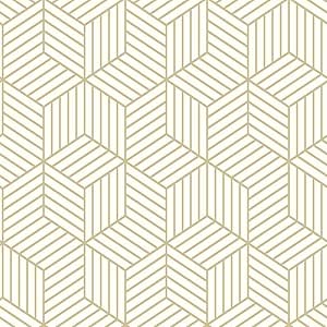 Amazon.com: RoomMates RMK10704WP Metallic Gold Striped Hexagon Peel and ...