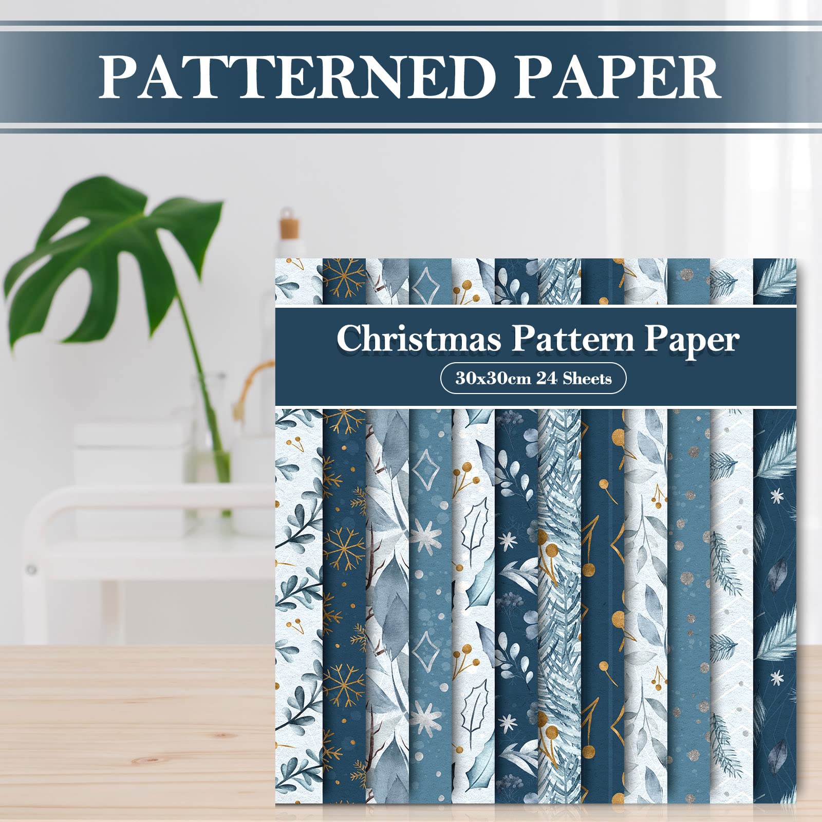 Blue Christmas Scrapbook Paper