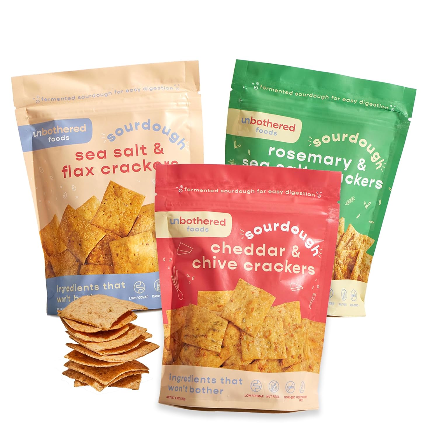 Amazon.com: Unbothered Foods Sourdough Crackers - Gut-Friendly & Easy ...